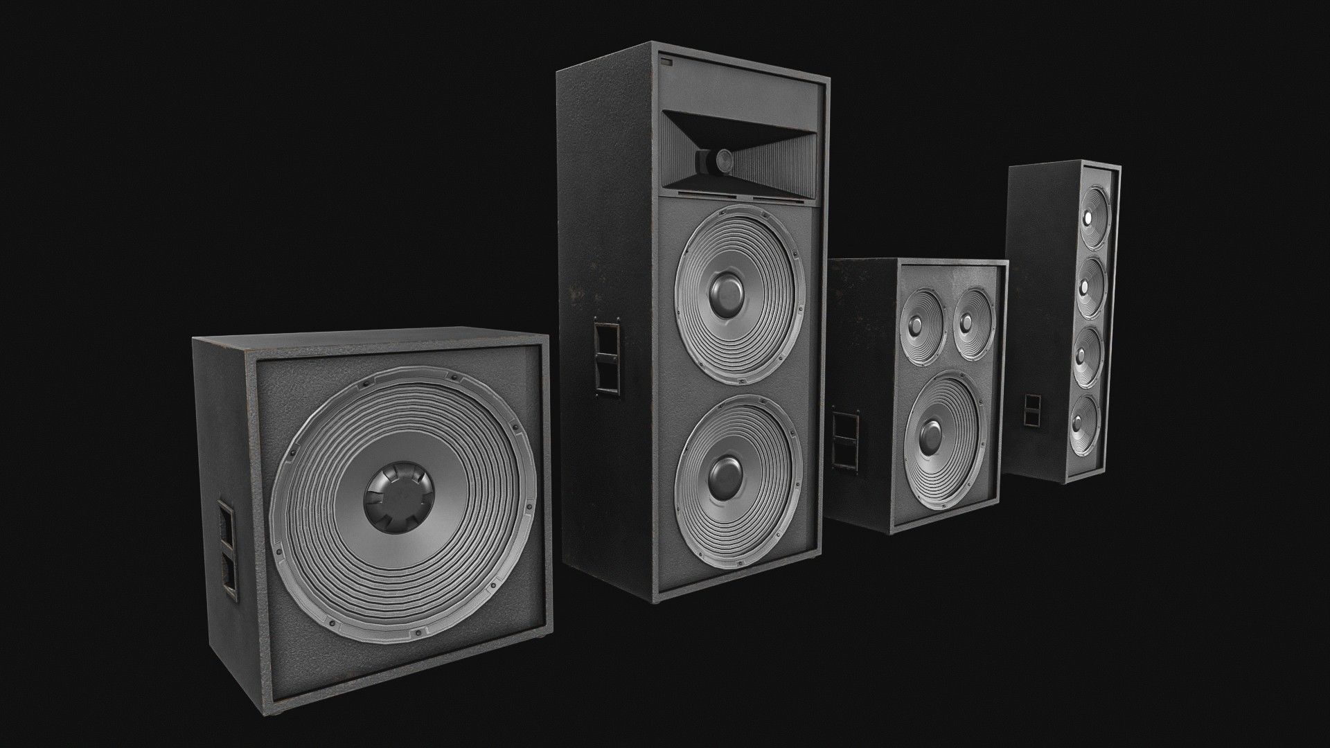 3D model Subwoofer Pack VR / AR / low-poly | CGTrader