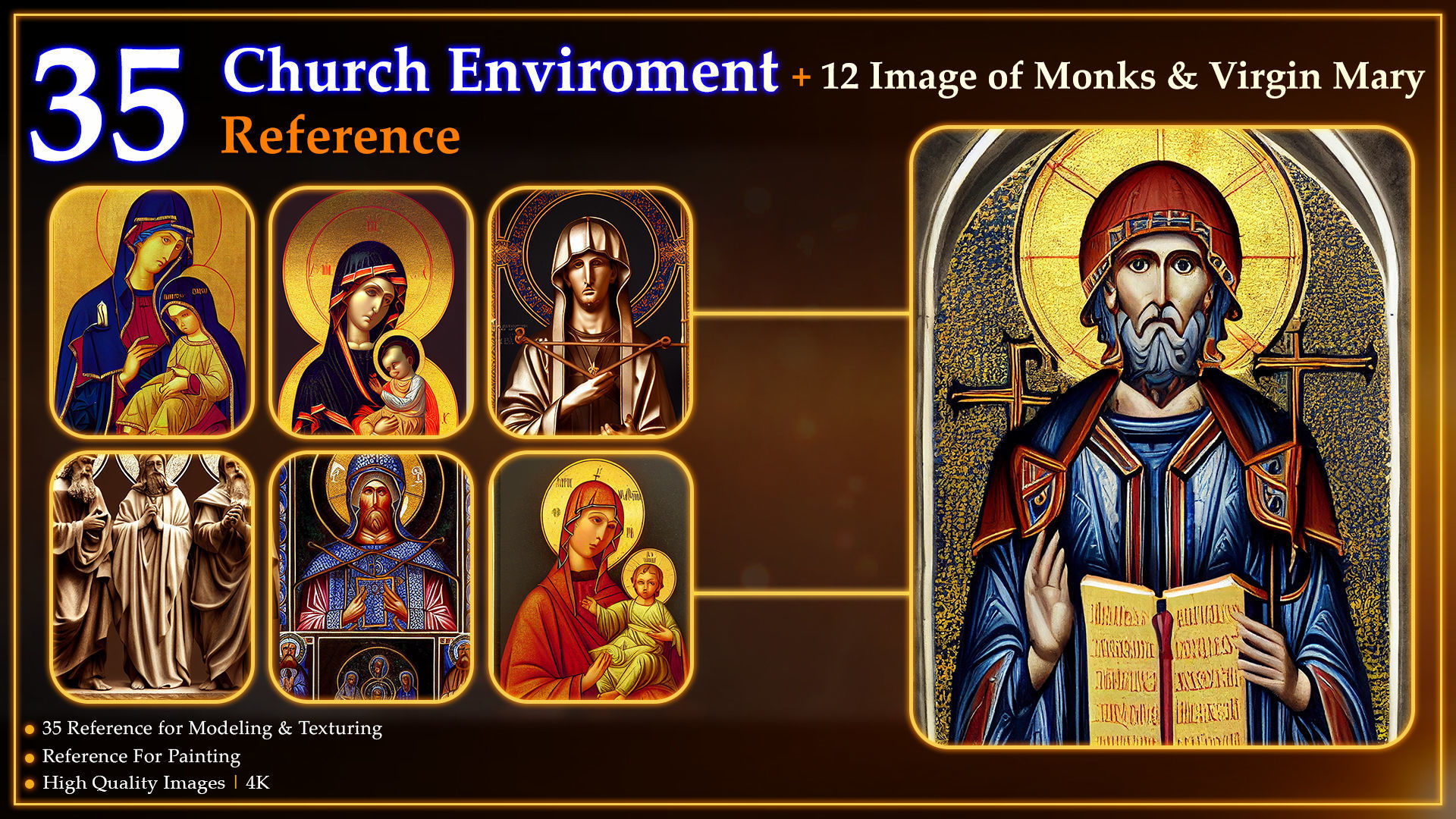 47 texture and modeling references church environment 3D model | CGTrader