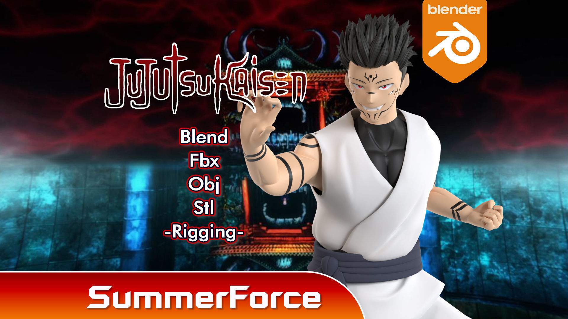 Ryomen Sukuna - Jujutsu Kaisen 3D model rigged | CGTrader