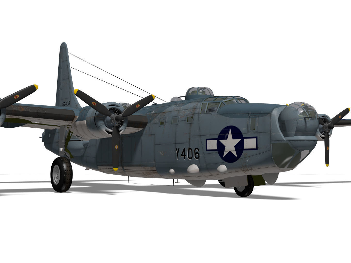 consolidated PB4Y-2 Privateer 3D model | CGTrader