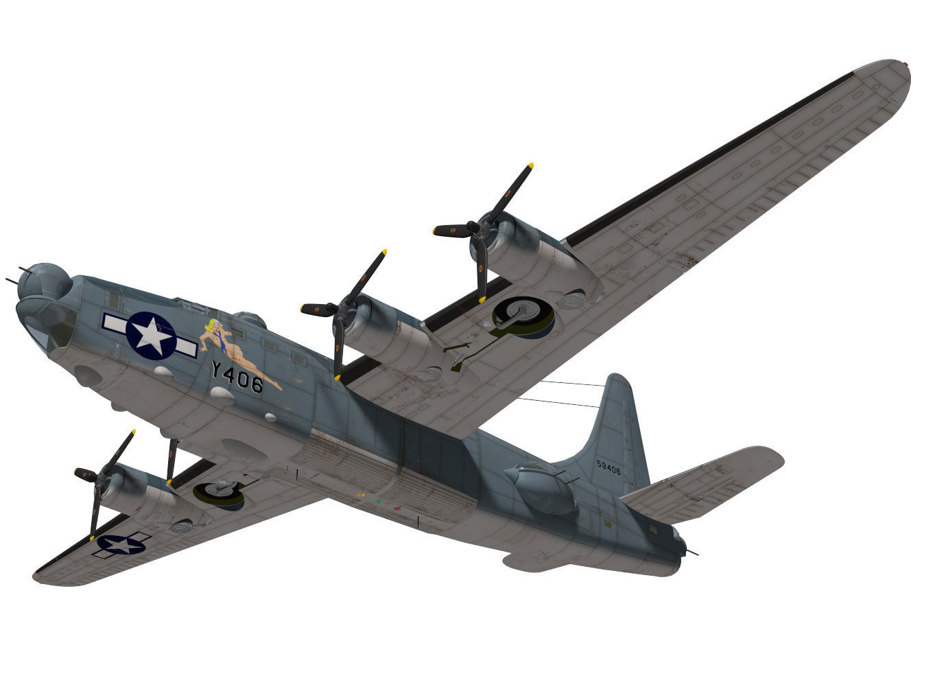 consolidated PB4Y-2 Privateer 3D model | CGTrader