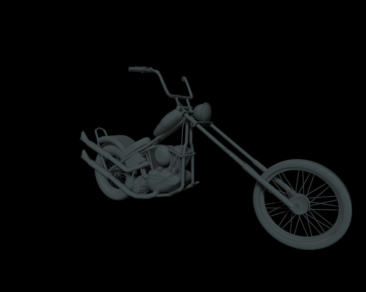 Ghost Rider Harley Davidson Motorcycle Rigged 3D model rigged | CGTrader