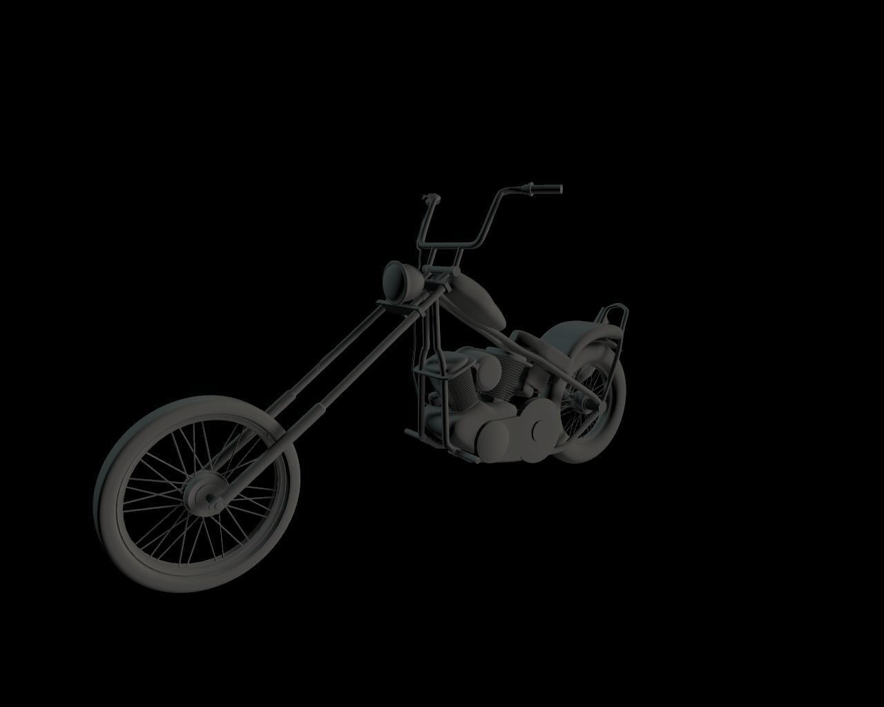 Ghost Rider Harley Davidson Motorcycle Rigged 3D model rigged | CGTrader