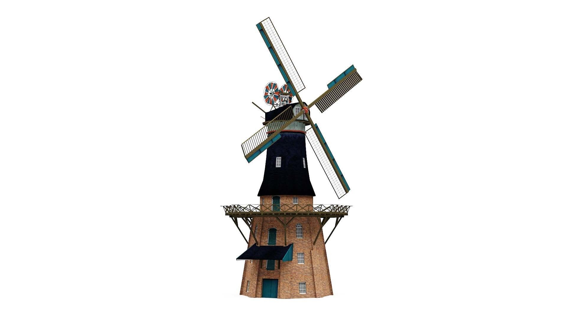 3D Traditional Windmill DETAILED 3D model | CGTrader