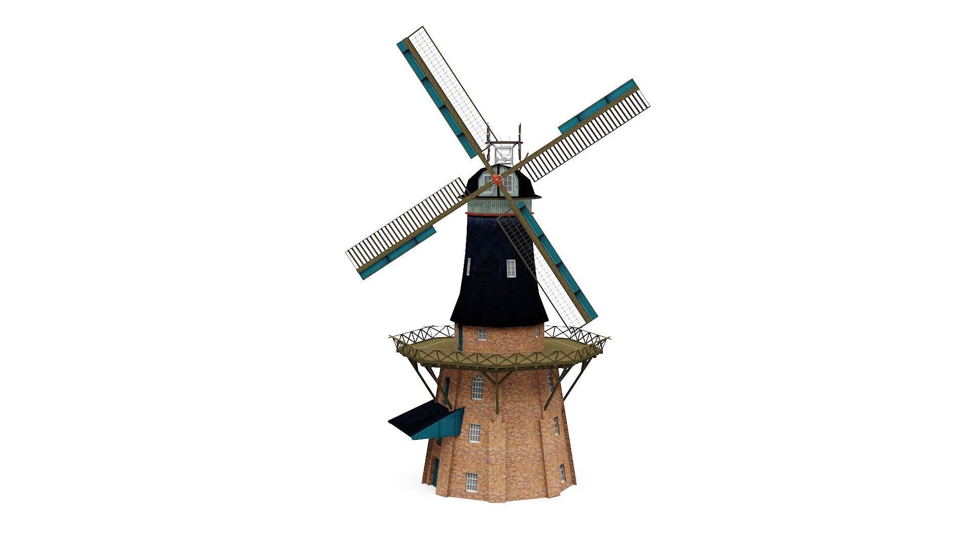 3D Traditional Windmill DETAILED 3D model | CGTrader