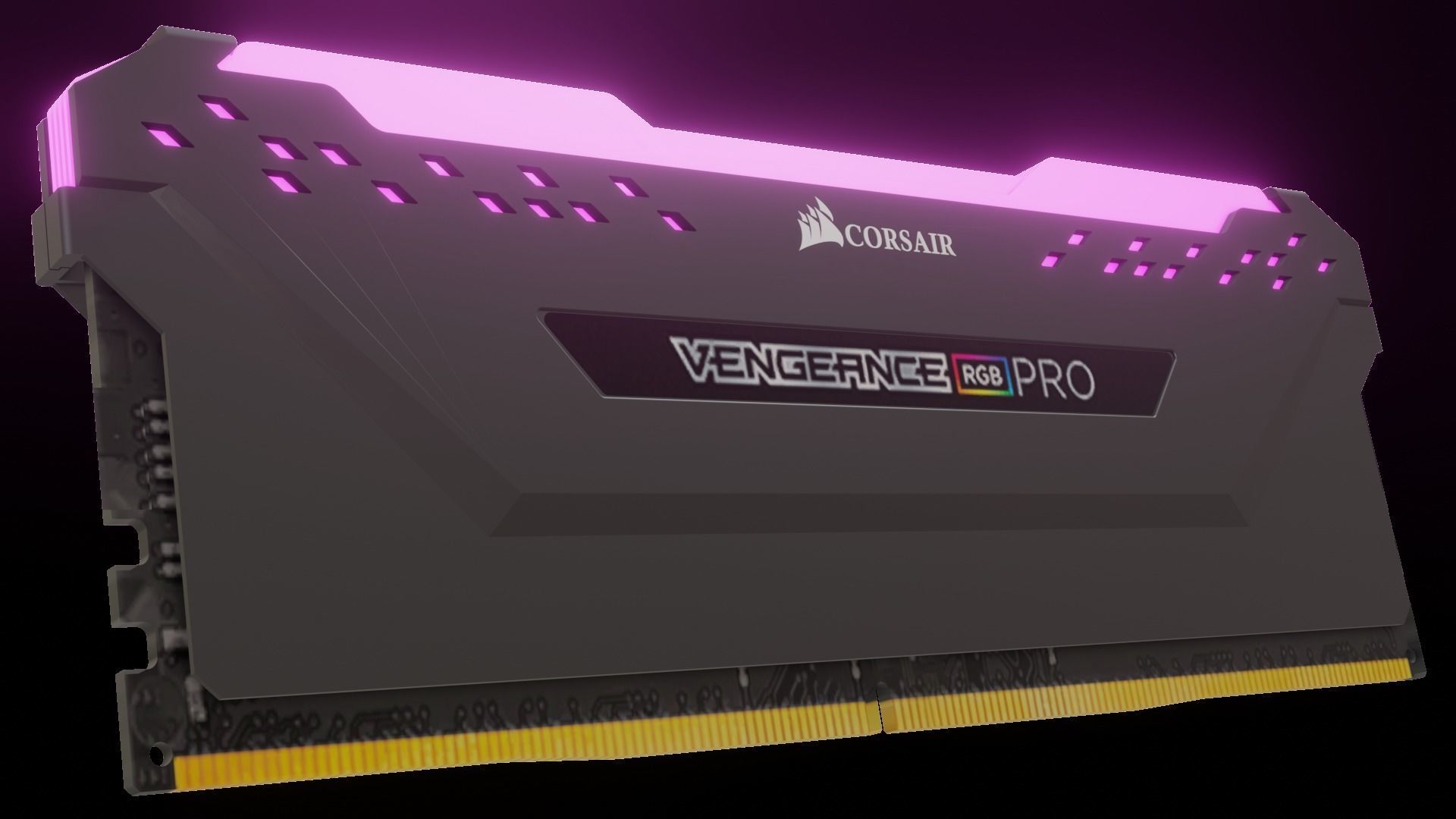 3D model RAM Corsair Vengeance RGB Pro Black VR / AR / low-poly | CGTrader