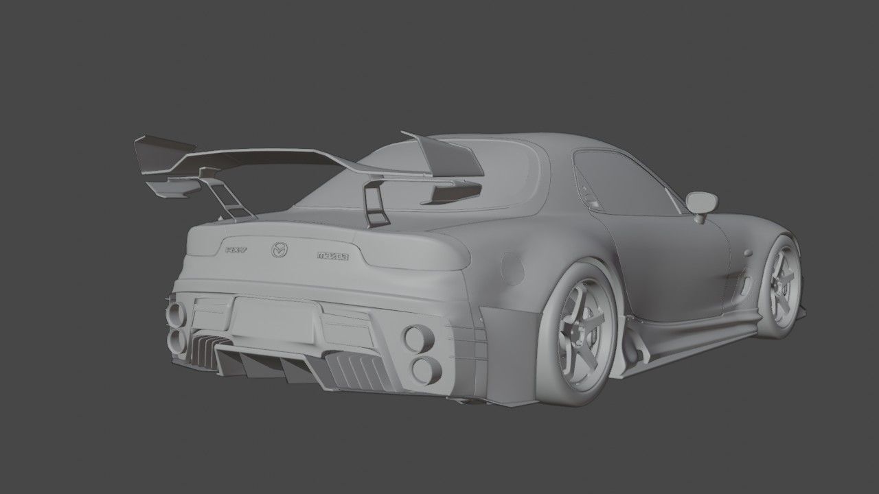 Mazda RX-7 FD Full Ready 3D model rigged | CGTrader