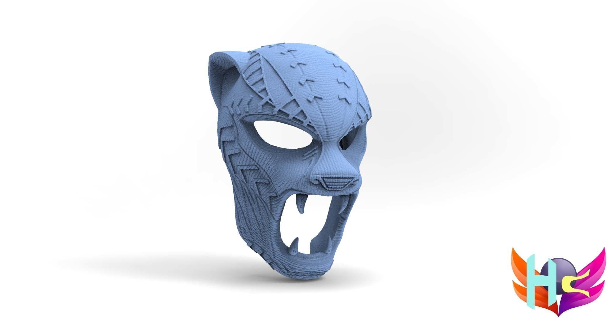 TChalla Warrior Falls Mask Black Panther 3D model | CGTrader