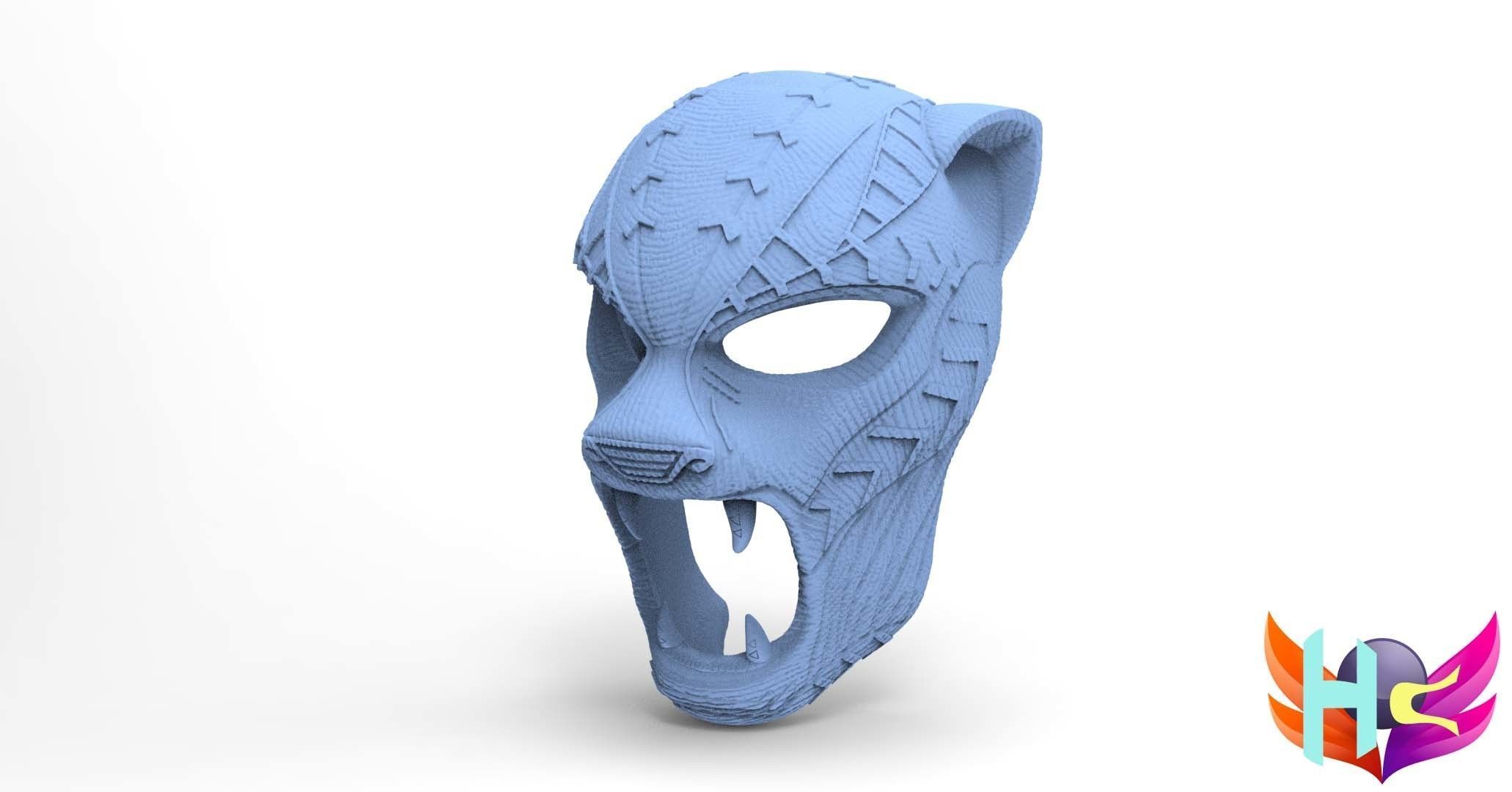 TChalla Warrior Falls Mask Black Panther 3D model | CGTrader