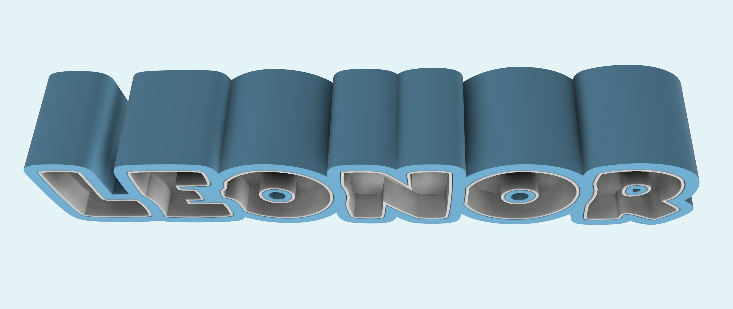 LEONOR - 3D Name 3D model 3D printable | CGTrader
