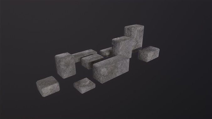 3D model Stone Bricks 3D Model VR / AR / low-poly | CGTrader