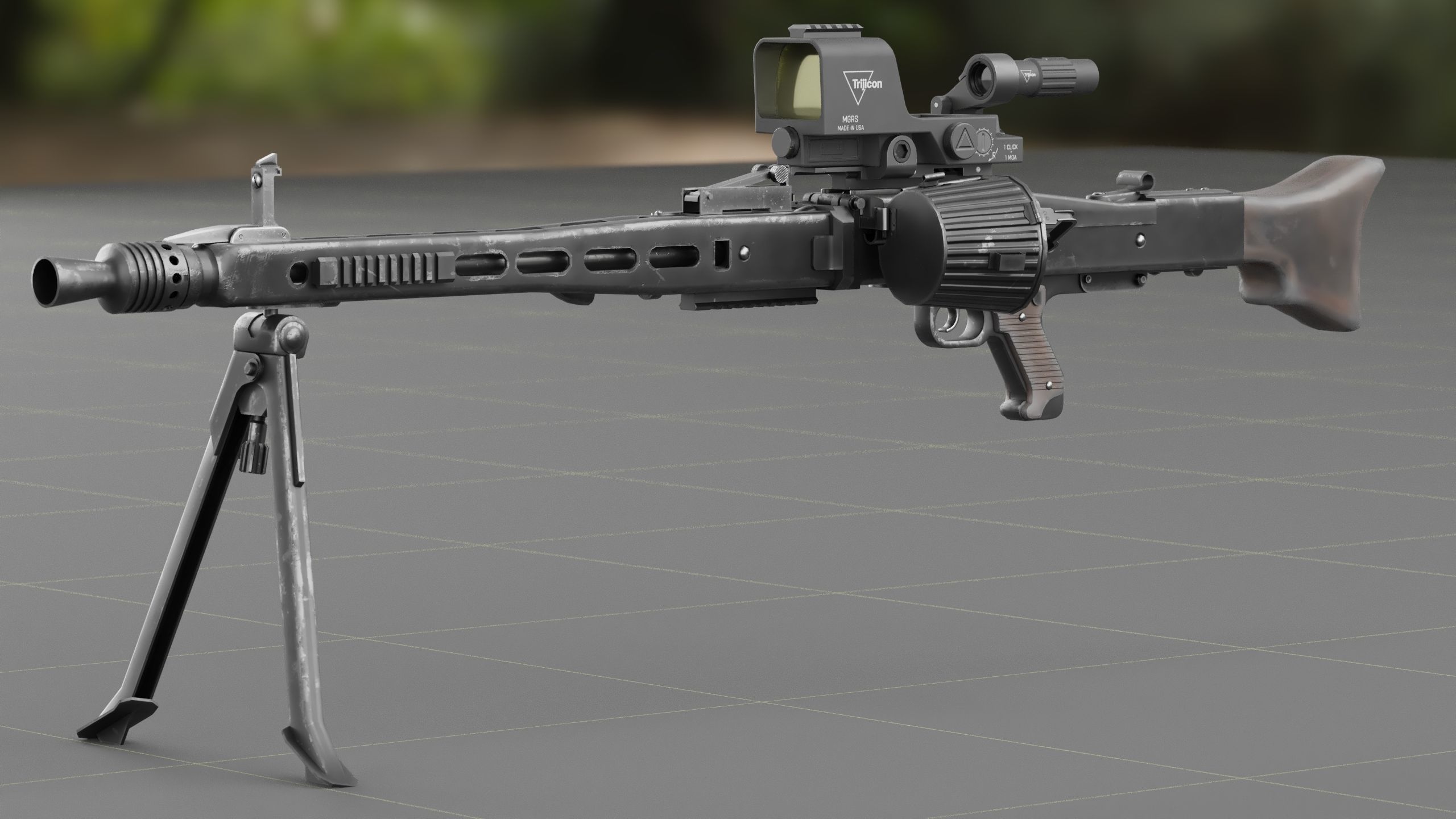 3D model Modernized WW2 MG-42 BoneSaw VR / AR / low-poly | CGTrader