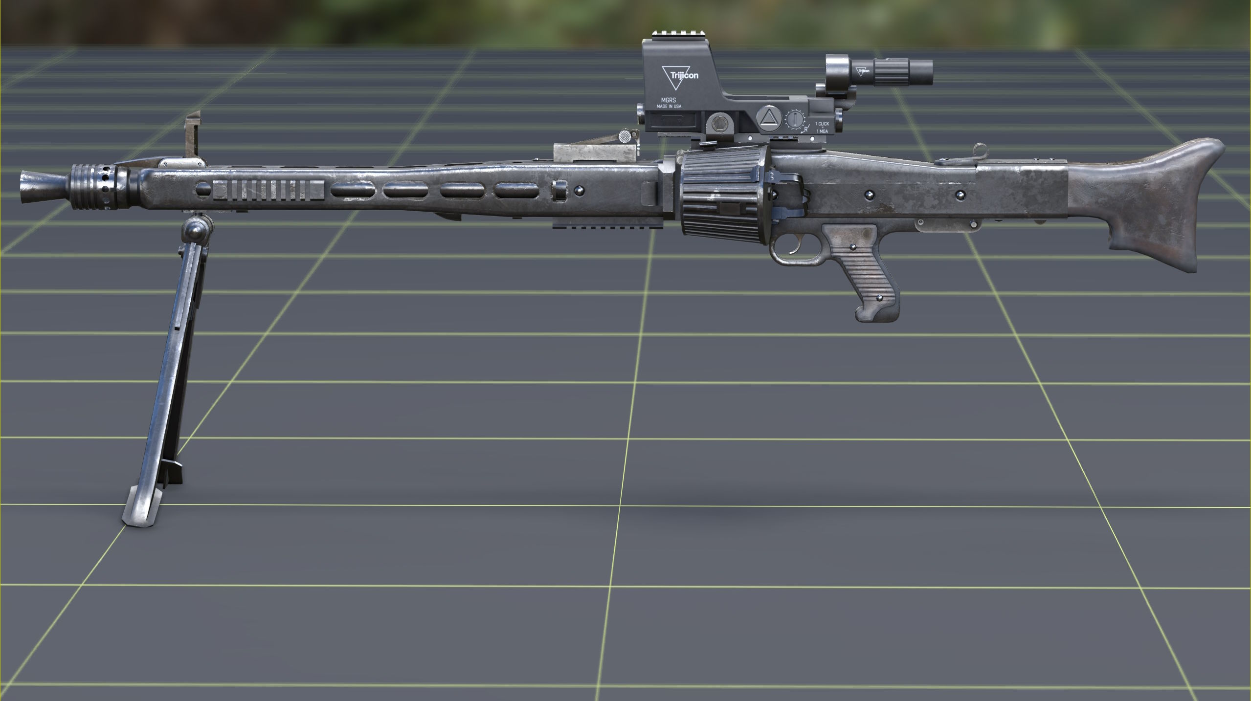 3D model Modernized WW2 MG-42 BoneSaw VR / AR / low-poly | CGTrader