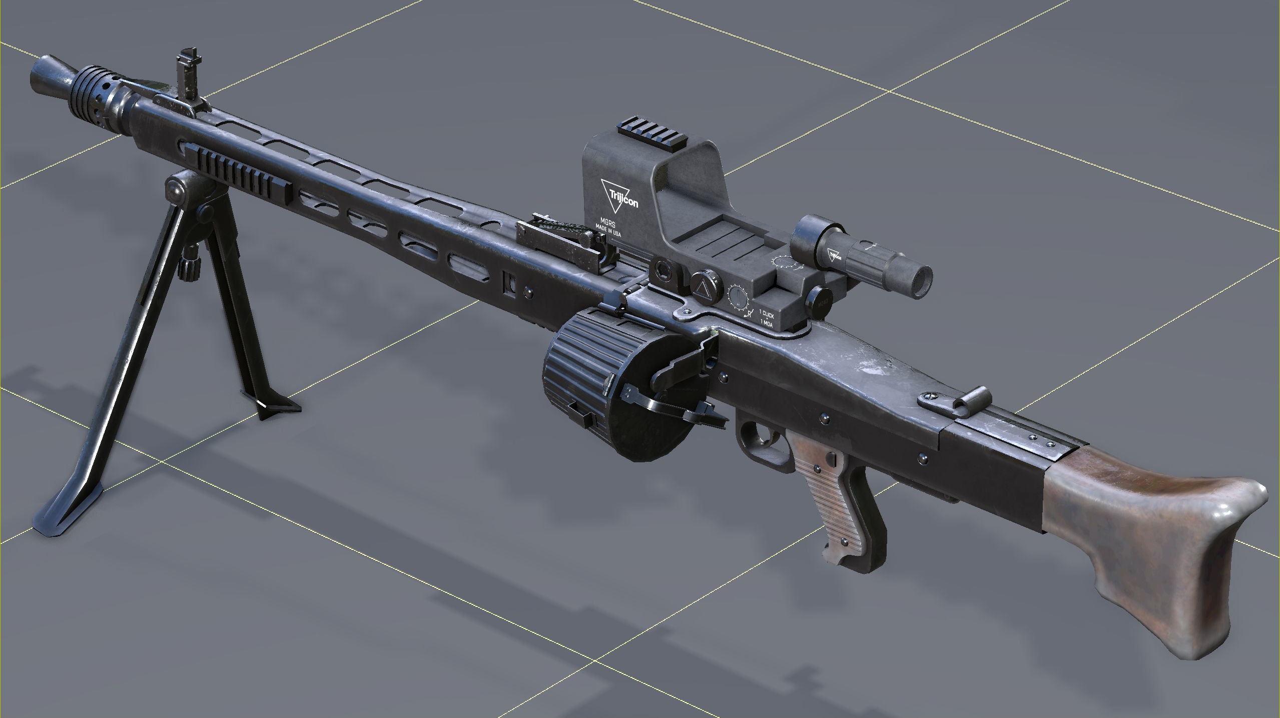 3D model Modernized WW2 MG-42 BoneSaw VR / AR / low-poly | CGTrader