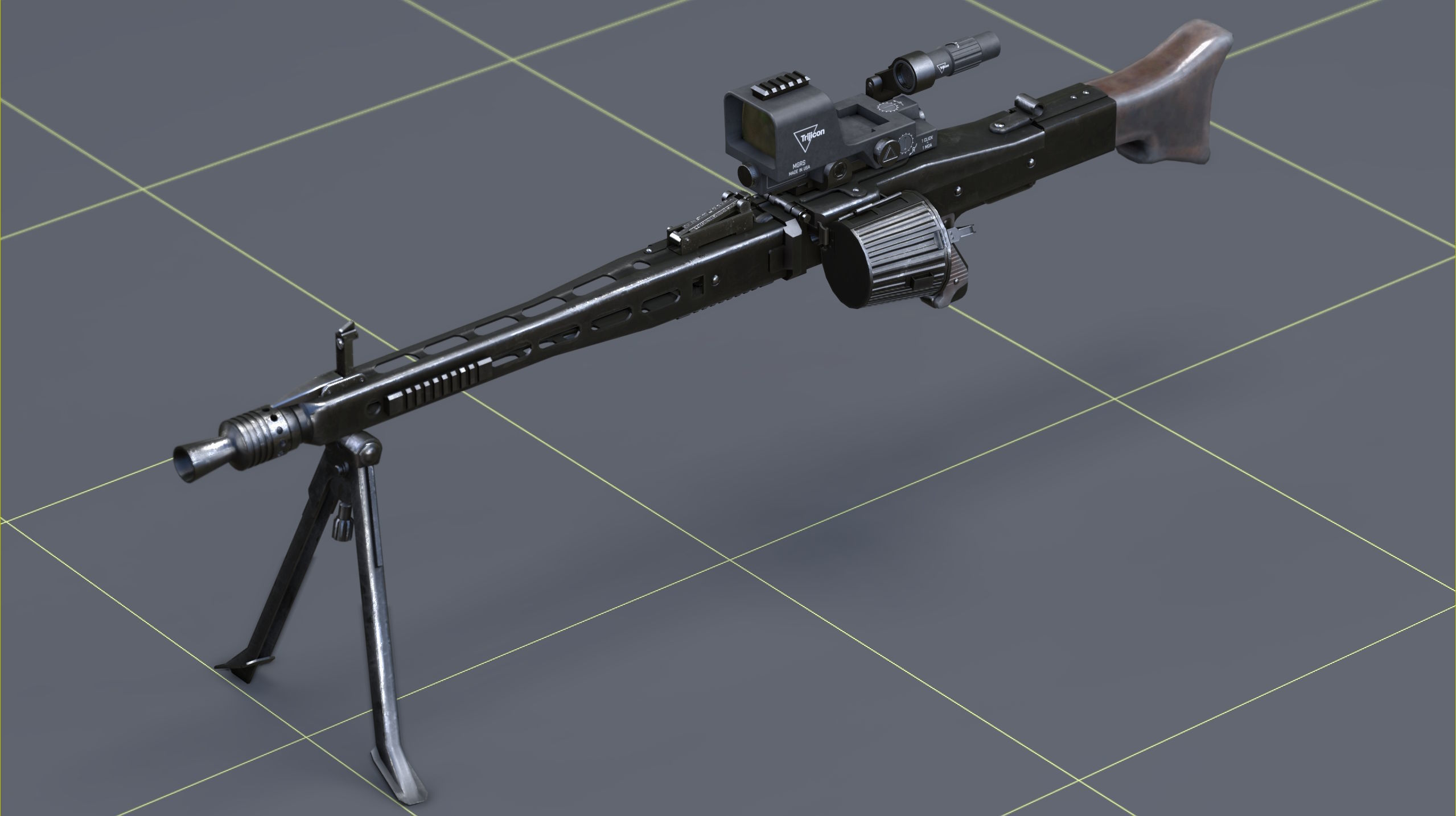 3D model Modernized WW2 MG-42 BoneSaw VR / AR / low-poly | CGTrader