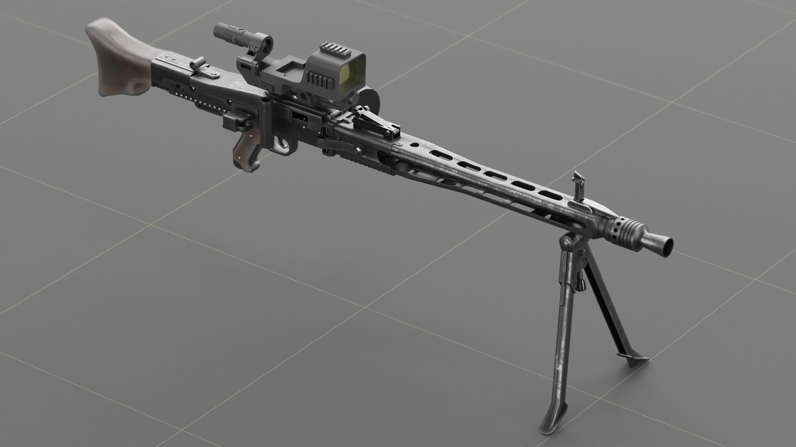 3D model Modernized WW2 MG-42 BoneSaw VR / AR / low-poly | CGTrader