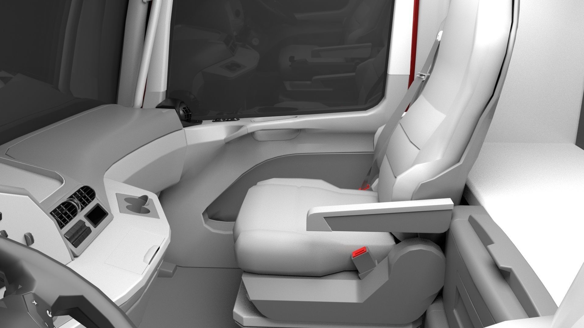 3D model MercedesBenz-Actros interior VR / AR / low-poly | CGTrader