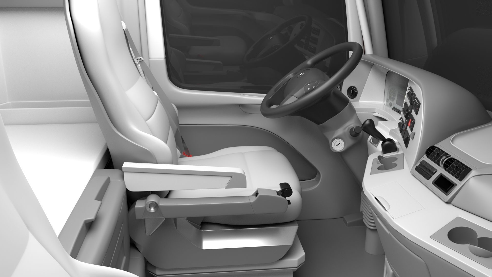 3D model MercedesBenz-Actros interior VR / AR / low-poly | CGTrader