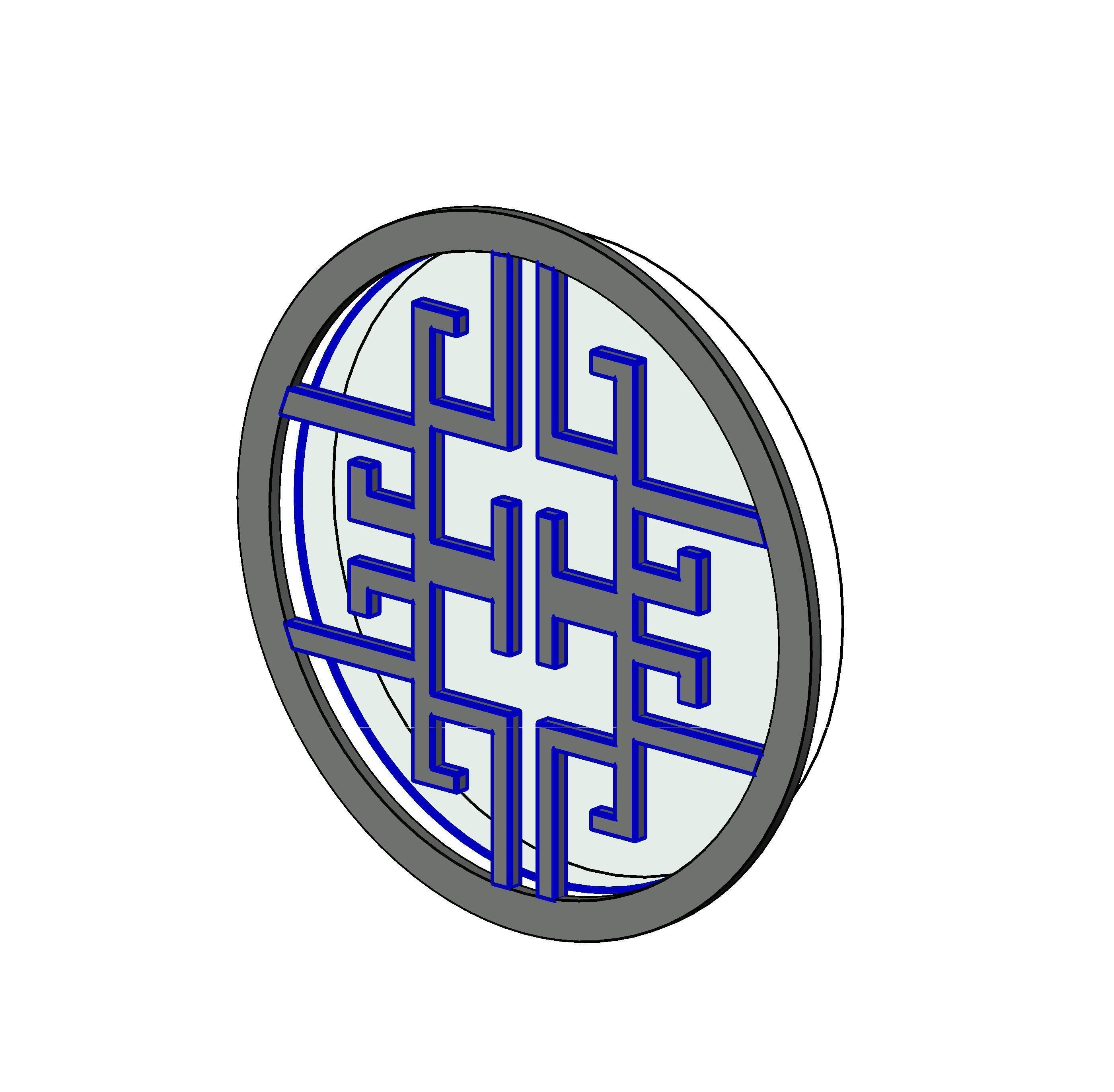 Chinese Circular Window 3D model | CGTrader