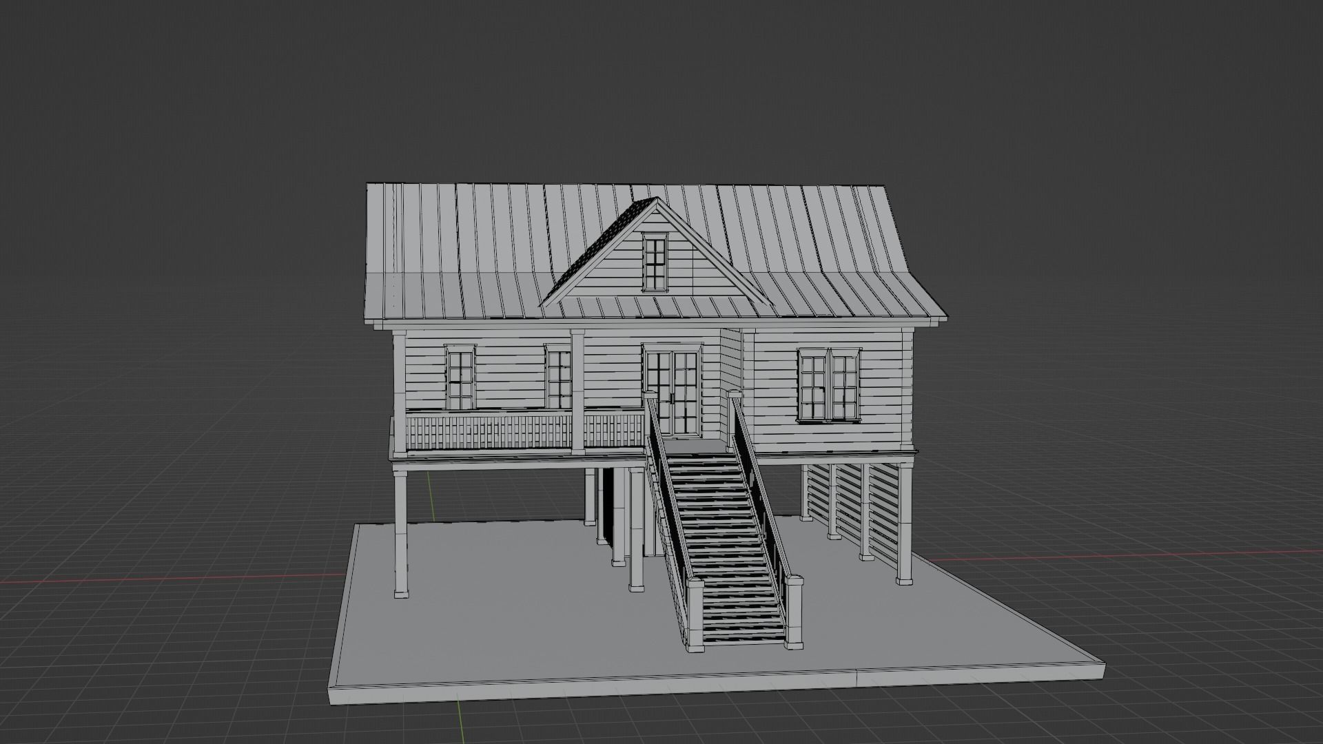 3D model Semi Modern House 1 VR / AR / low-poly | CGTrader
