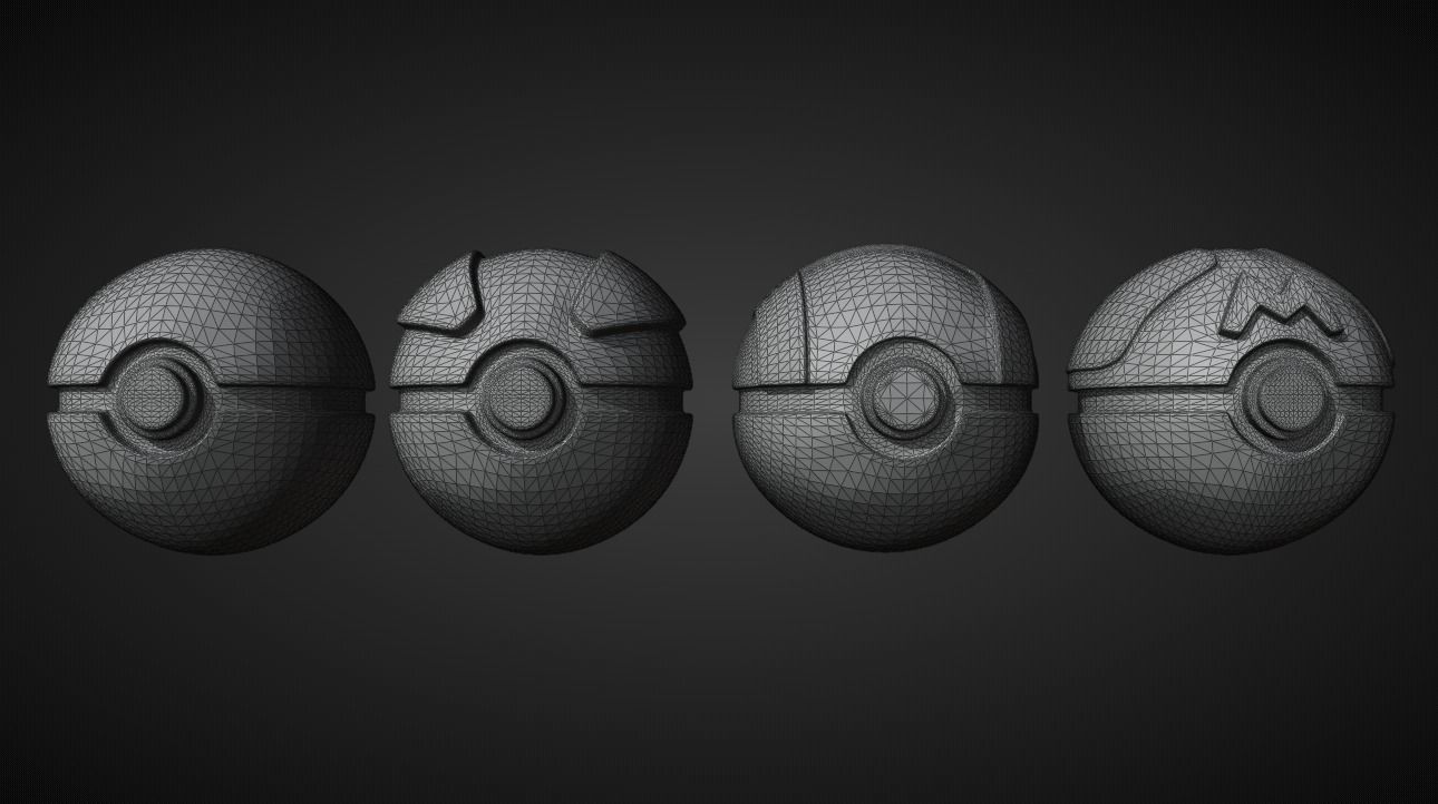 3D Printable Pokeballs 3D model 3D printable | CGTrader