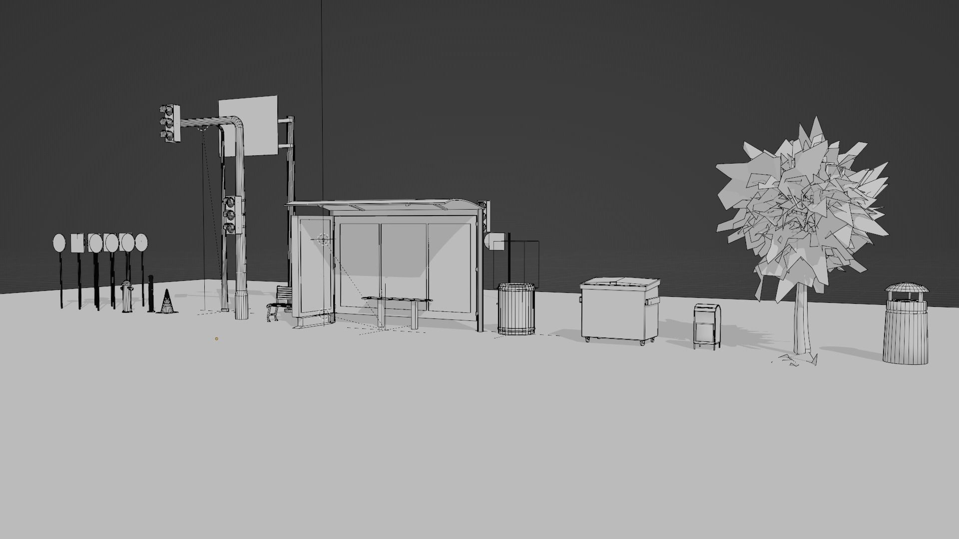 3D model city objects VR / AR / low-poly | CGTrader