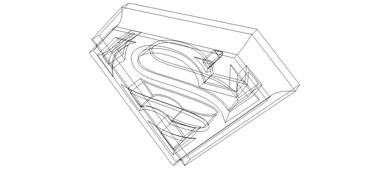 Solid Superman Logo 3D model 3D printable | CGTrader