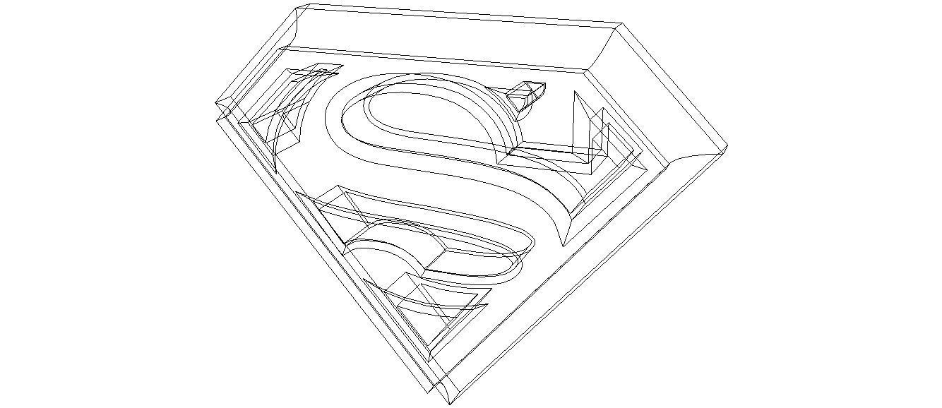 Solid Superman Logo 3D model 3D printable | CGTrader