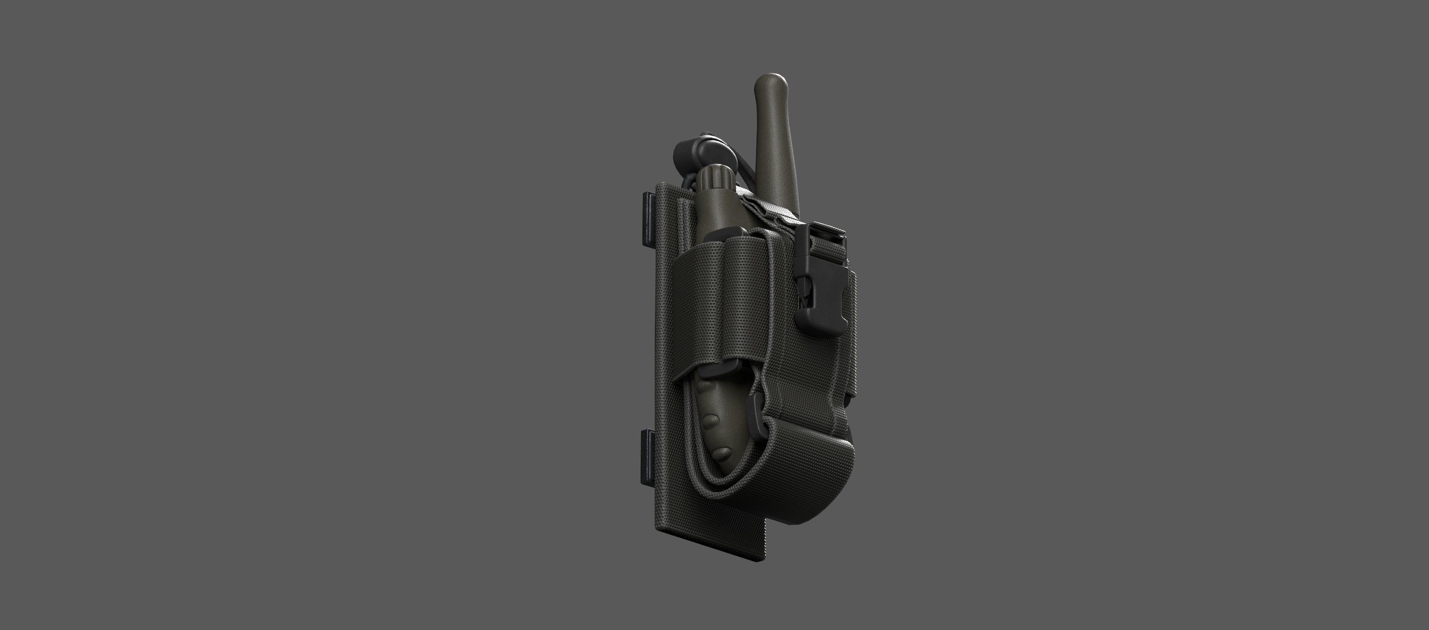 3D model Military Radio Holster - 4k PBR ORM - Unreal Engine VR / AR ...