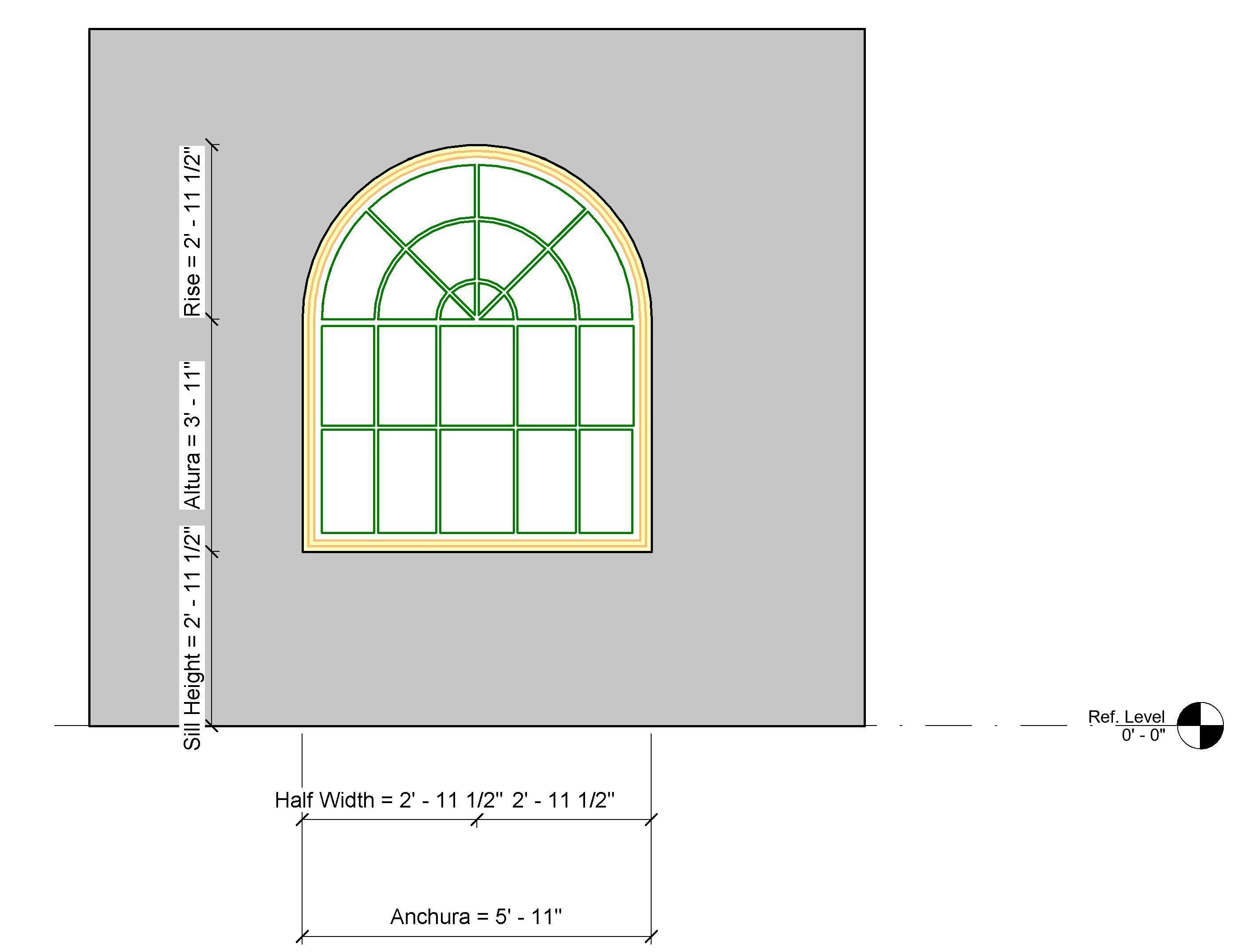 Arched window with Sunray transum 3D model | CGTrader