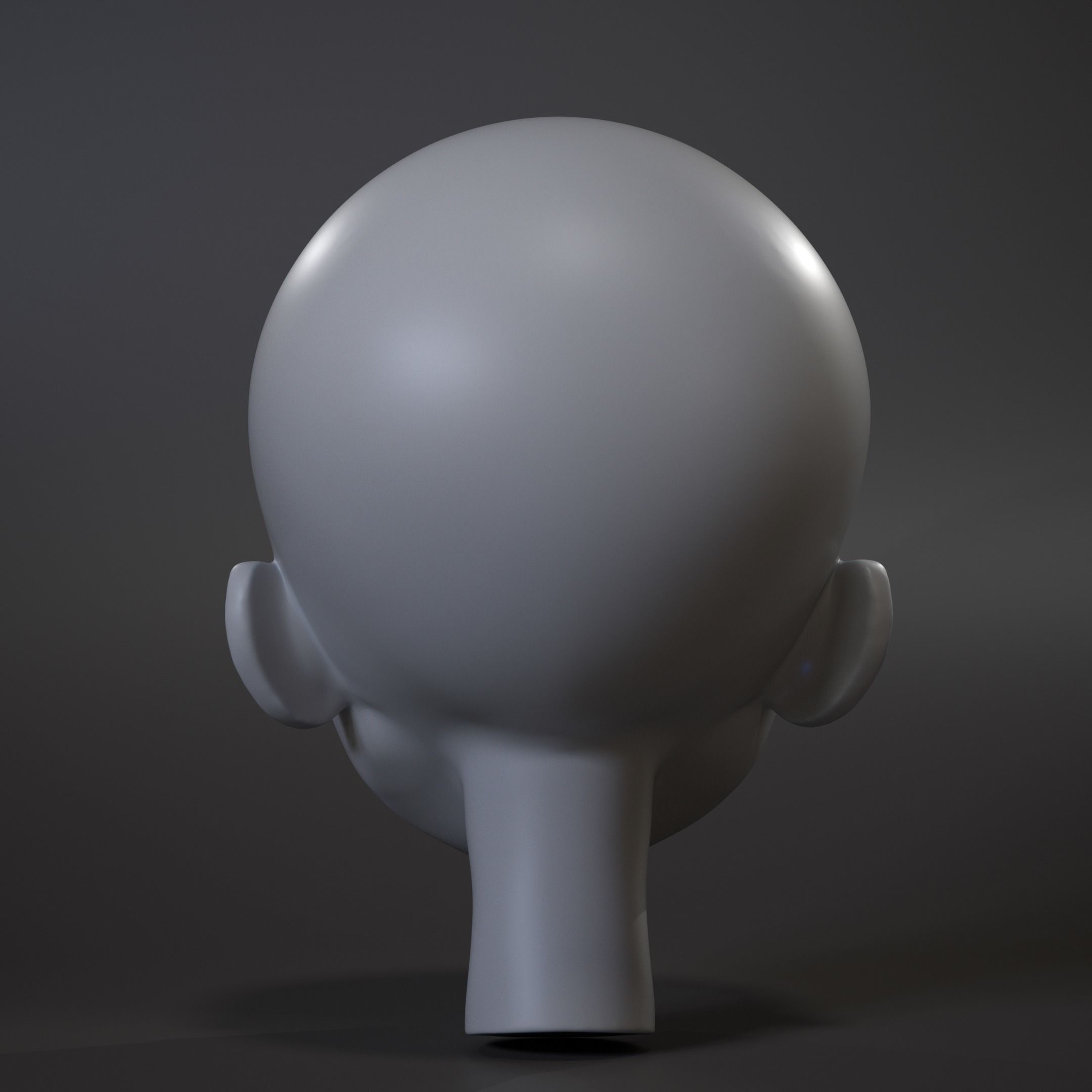 3D model Base Mesh - Head - Anime Female SURPRISE GIFT VR / AR / low ...