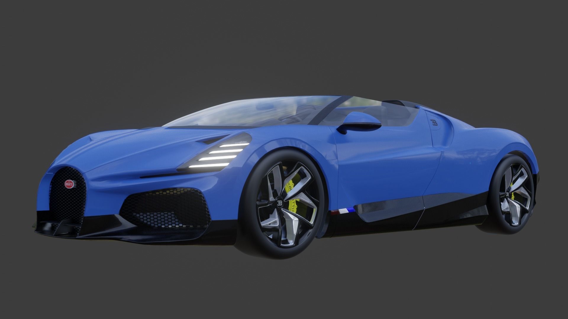 bugatti mistral blue 3D model | CGTrader