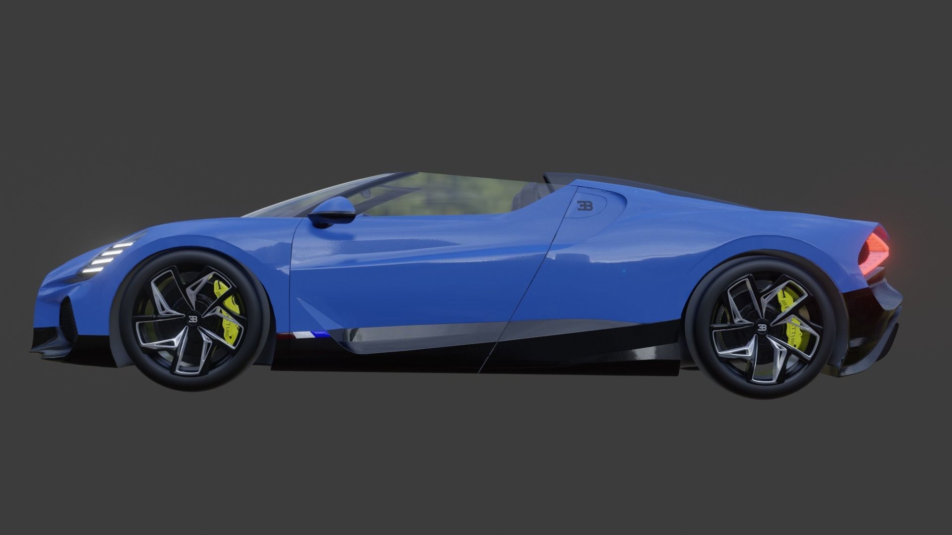 bugatti mistral blue 3D model | CGTrader