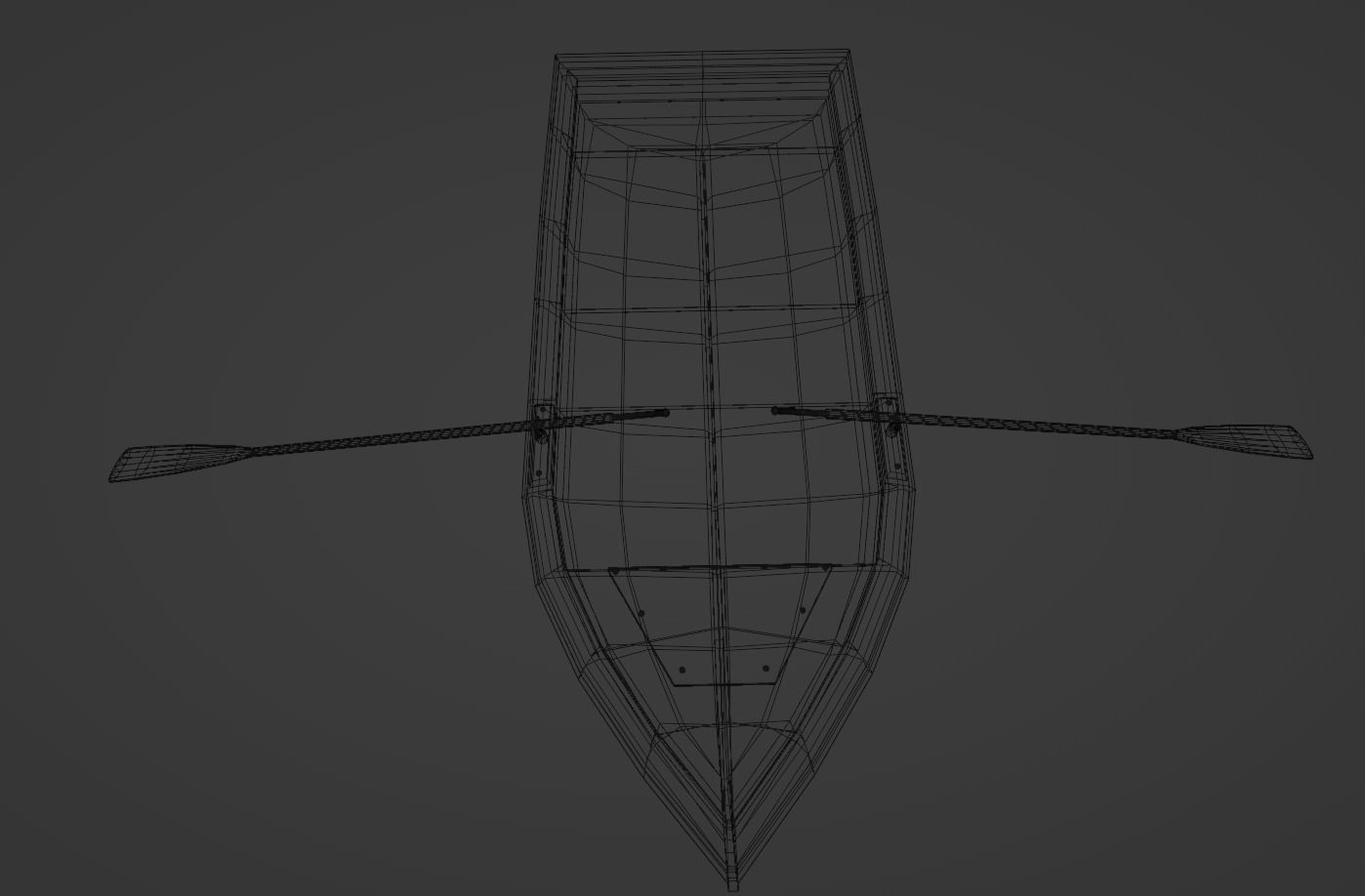 3D model Row boat with Oars Low poly 3D model VR / AR / low-poly | CGTrader