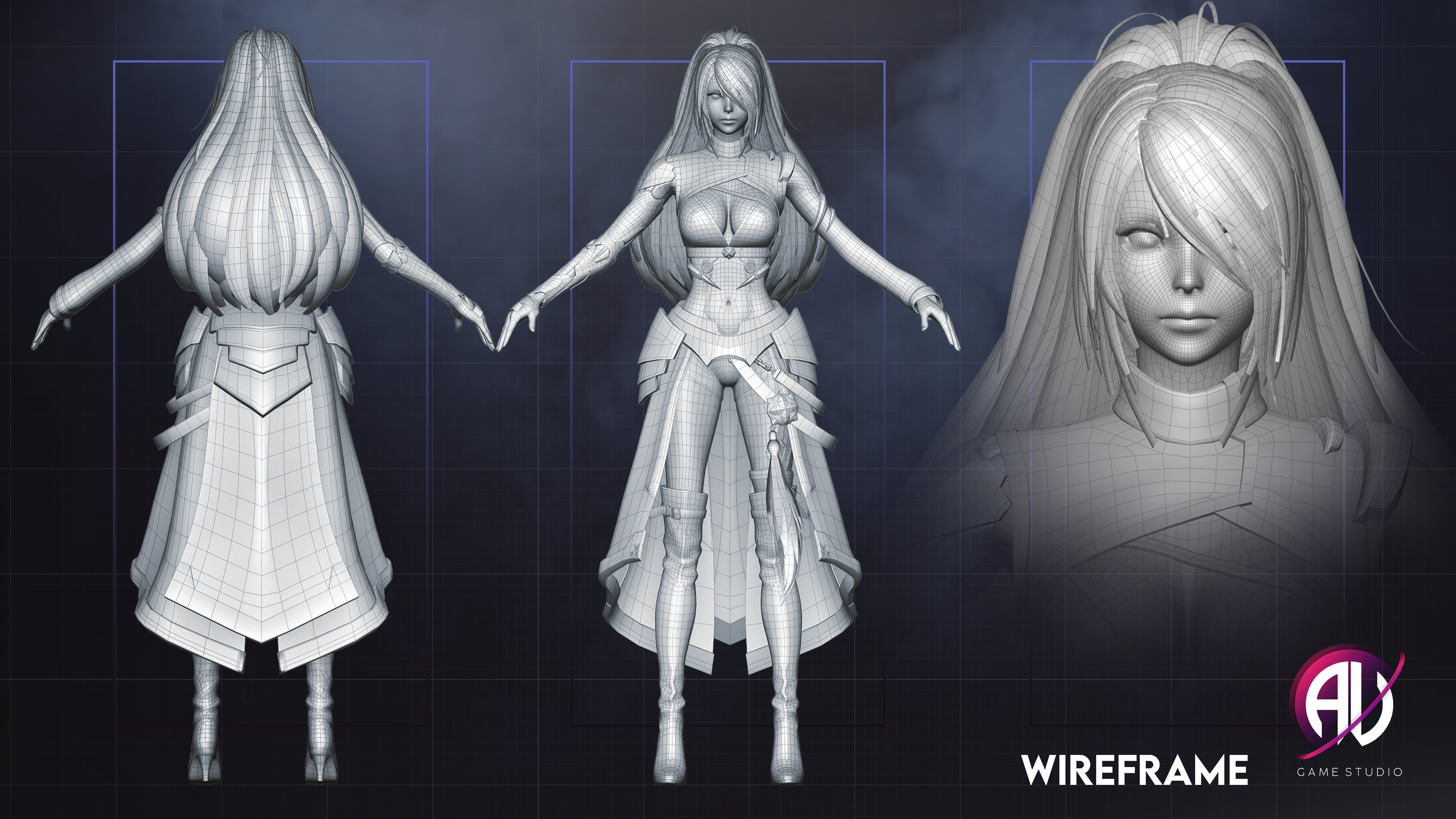 3D model Evelynn V3 - Scifi Cyberpunk Character VR / AR / low-poly ...