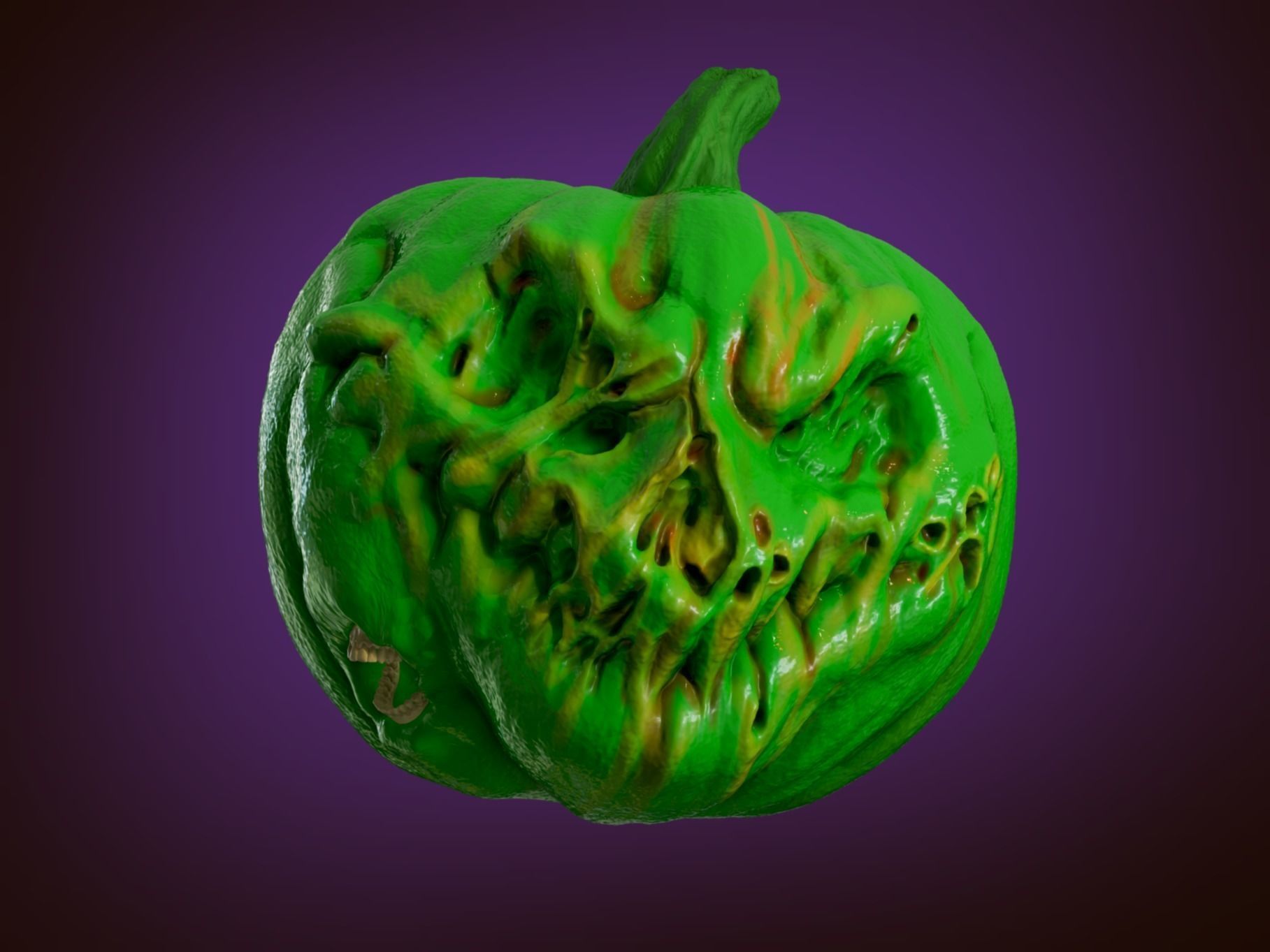 DISGUSTING HALLOWEEN ZOMBIE-PUMPKIN free 3D model 3D printable | CGTrader
