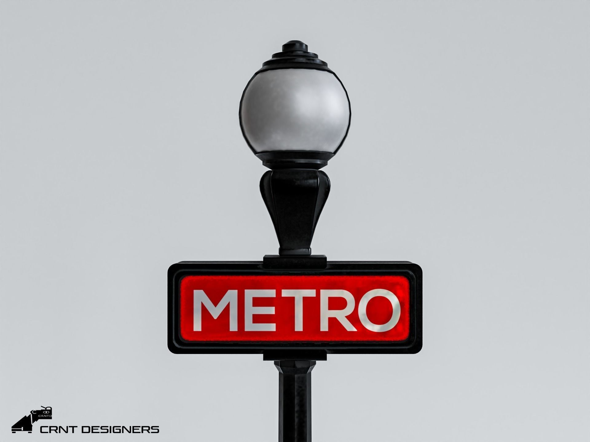 3D model Metro Signal - Street Signal PBR Low Poly 3D Model VR / AR ...