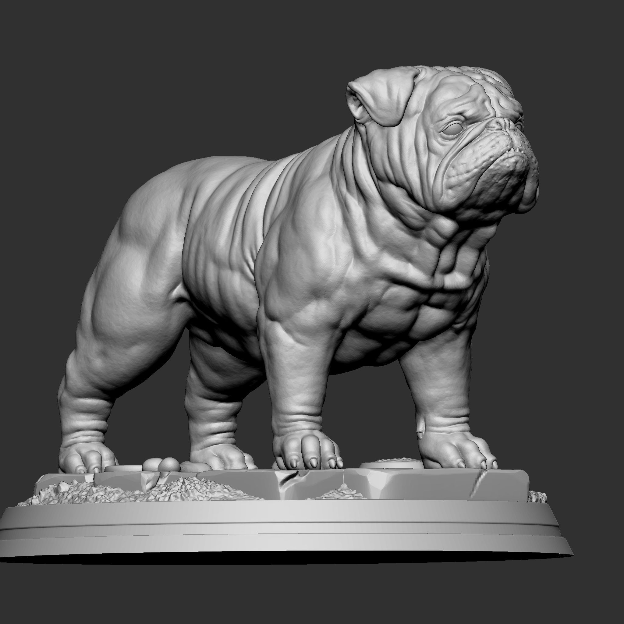 Bulldog 3D model 3D printable | CGTrader