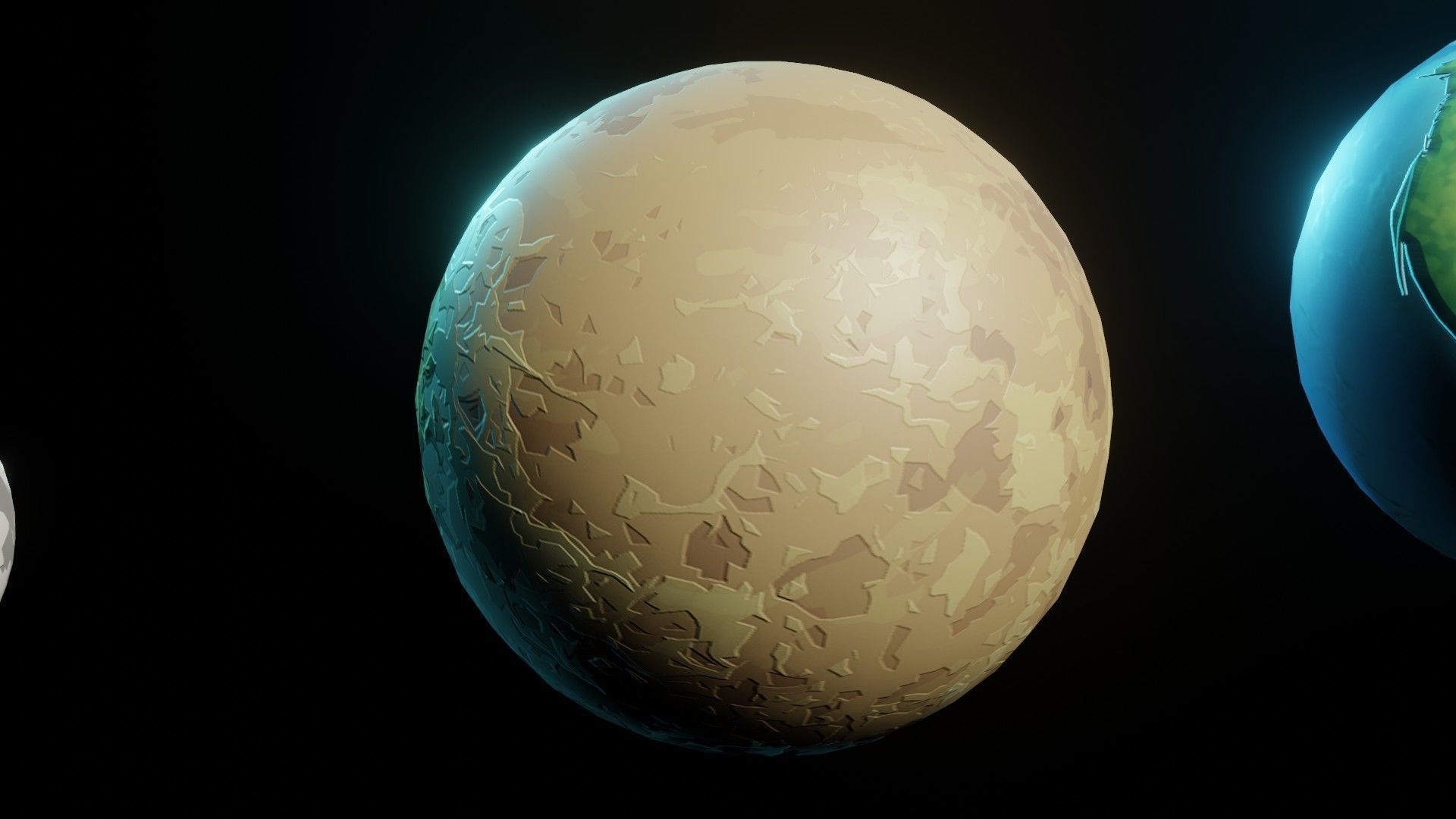3D model Stylized Solar System 3D Model 2k Textures VR / AR / low-poly ...