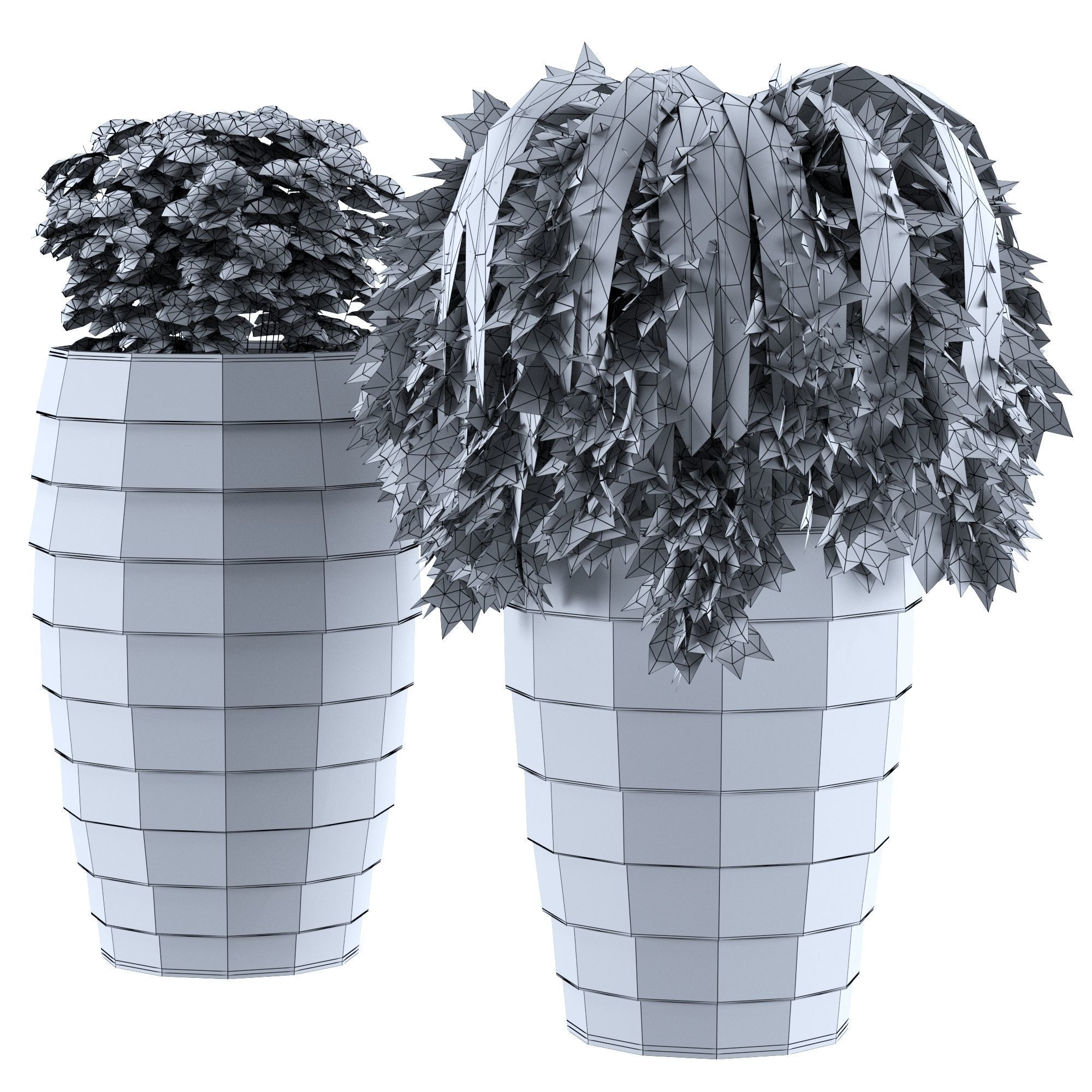Decorative plant set 01 3D model | CGTrader