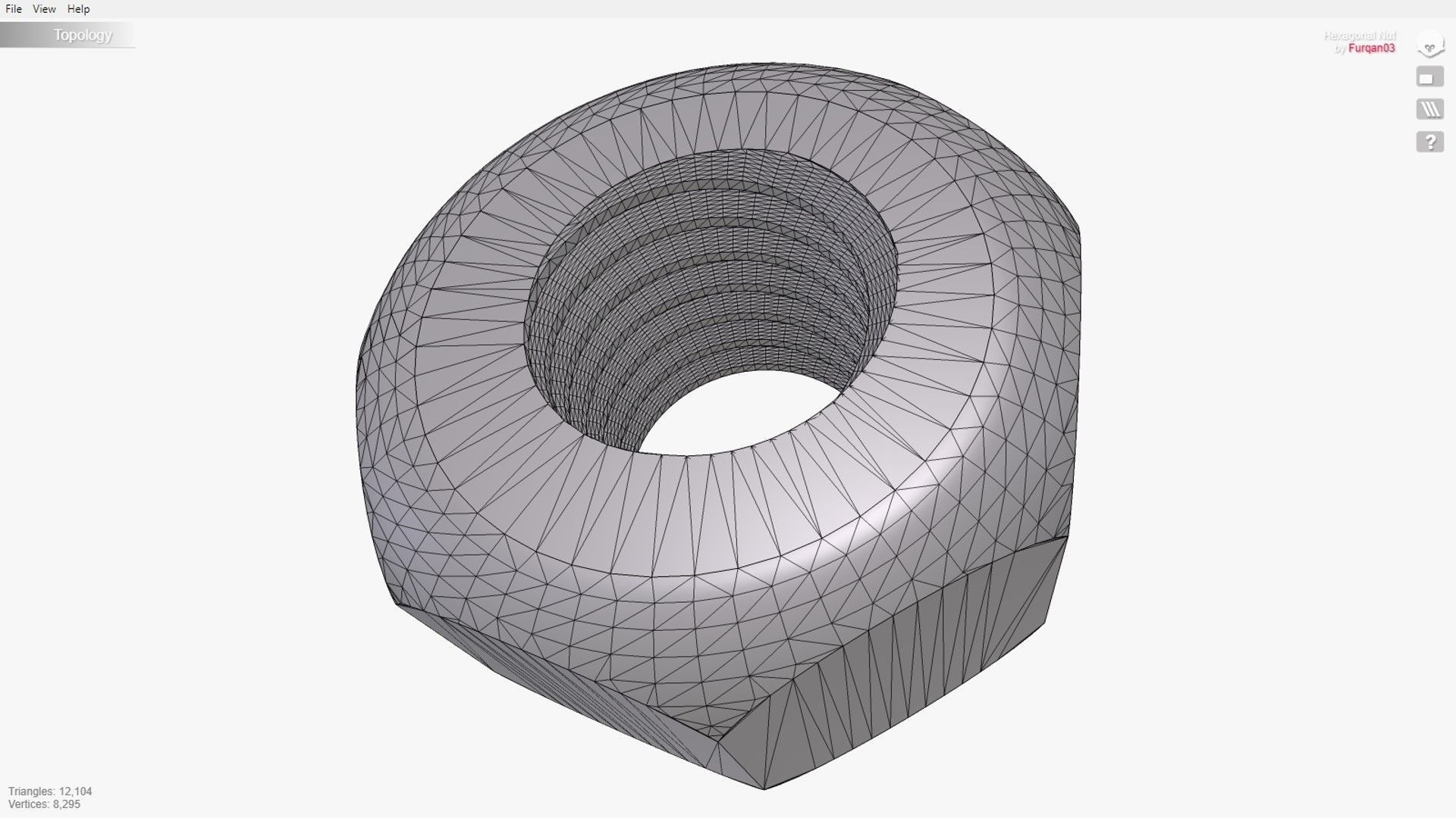 Hexagonal Nut 3D model 3D printable | CGTrader