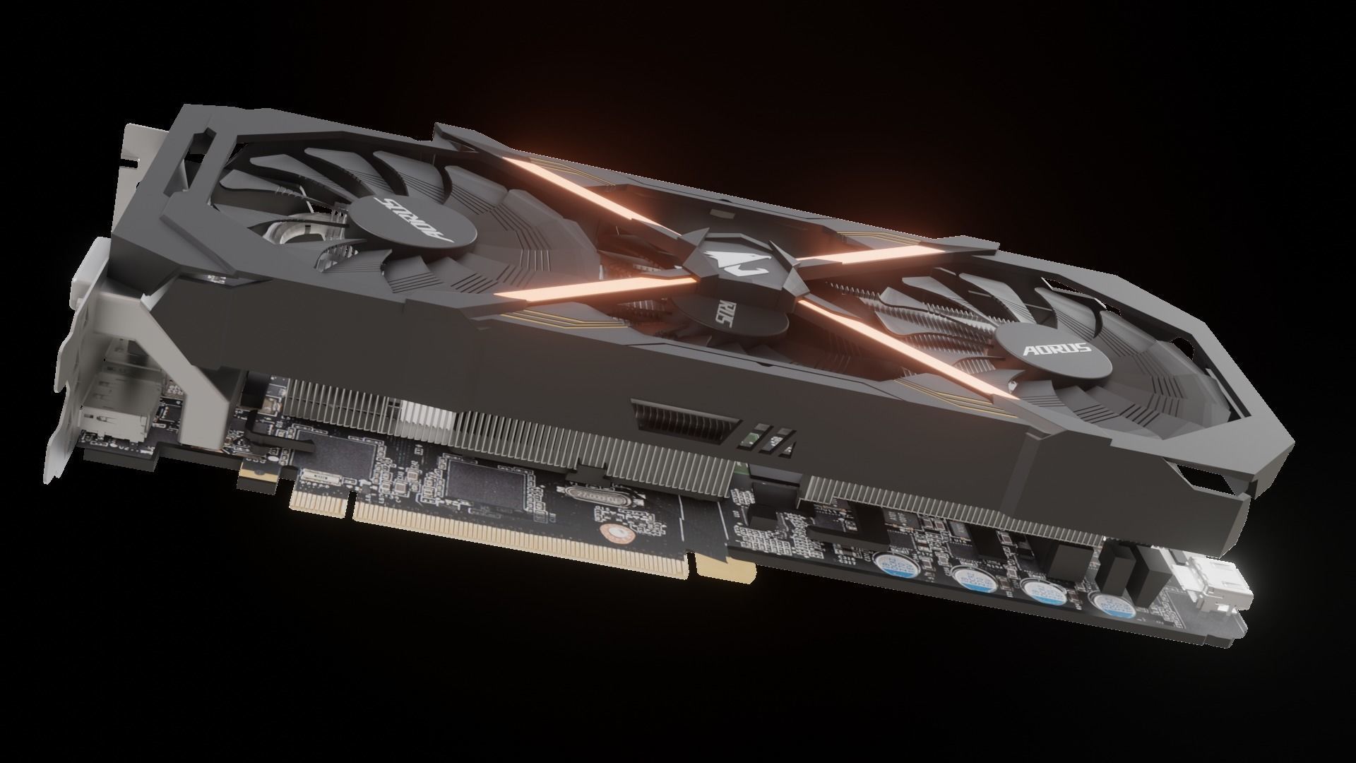 Gigabyte Aorus 1080 Ti Extreme Editon Graphics Card GPU 3D model | CGTrader