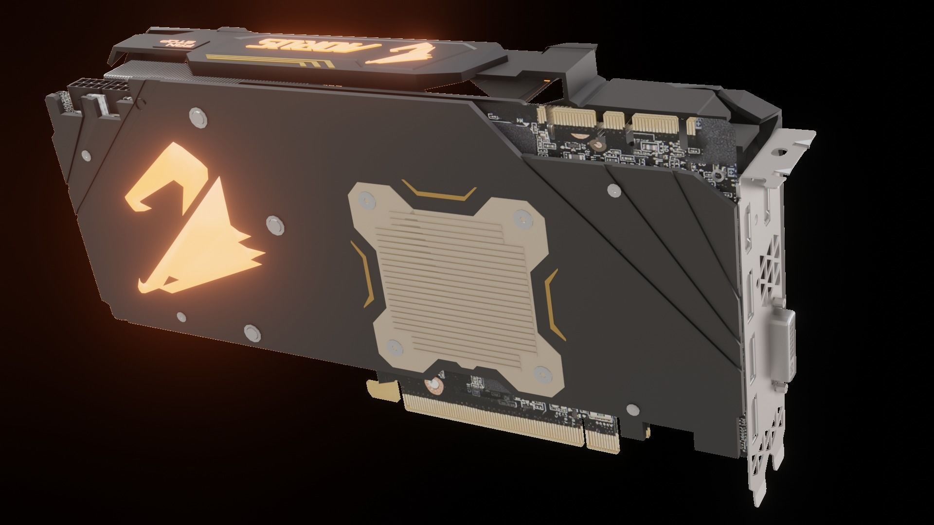 Gigabyte Aorus 1080 Ti Extreme Editon Graphics Card GPU 3D model | CGTrader