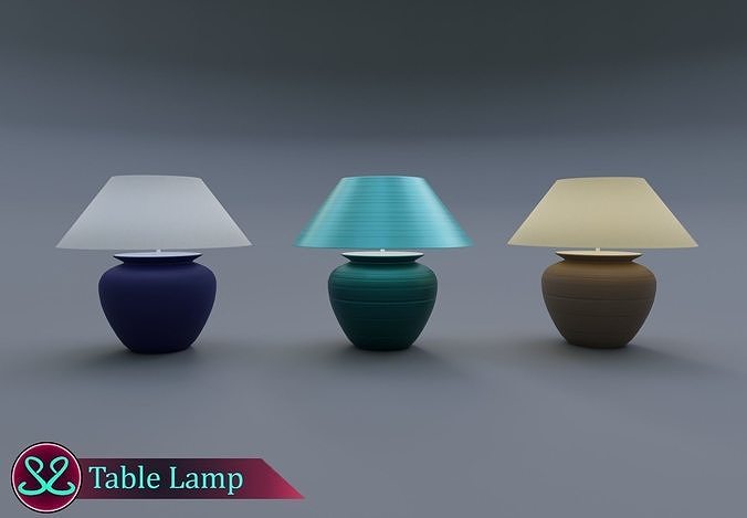 Awesome Table Lamp Pack Mat Lamp Ceramic Lamp Metalic Lamp free VR / AR ...