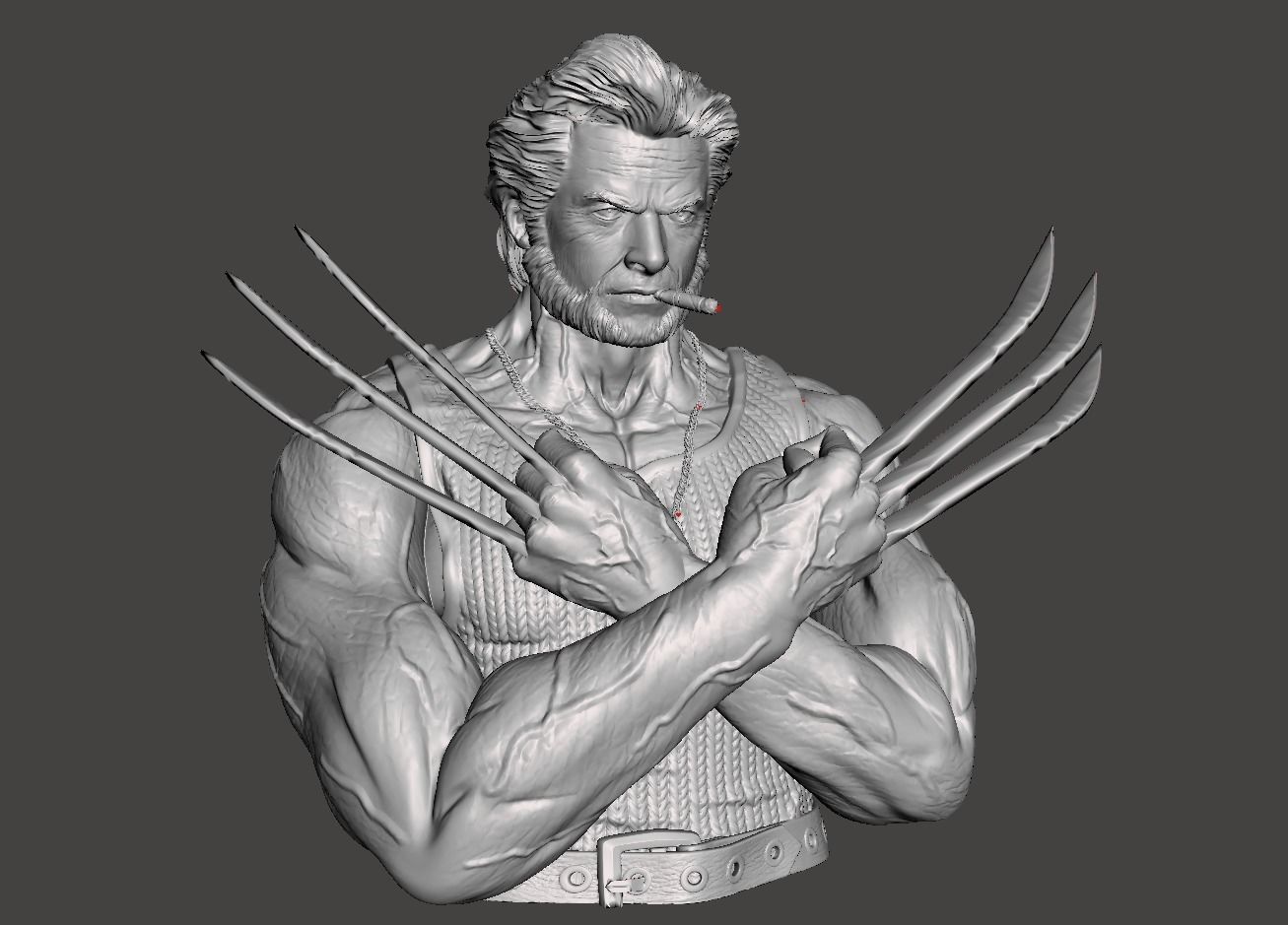 wolverine pose bust 3d printable 3D model 3D printable | CGTrader