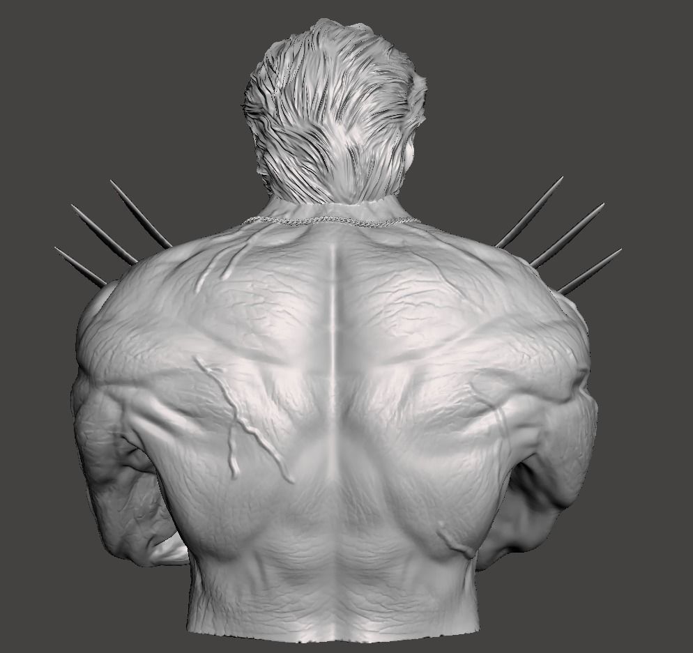 Wolverine 3d pose model 2 bust 3d printable 3D model 3D printable ...