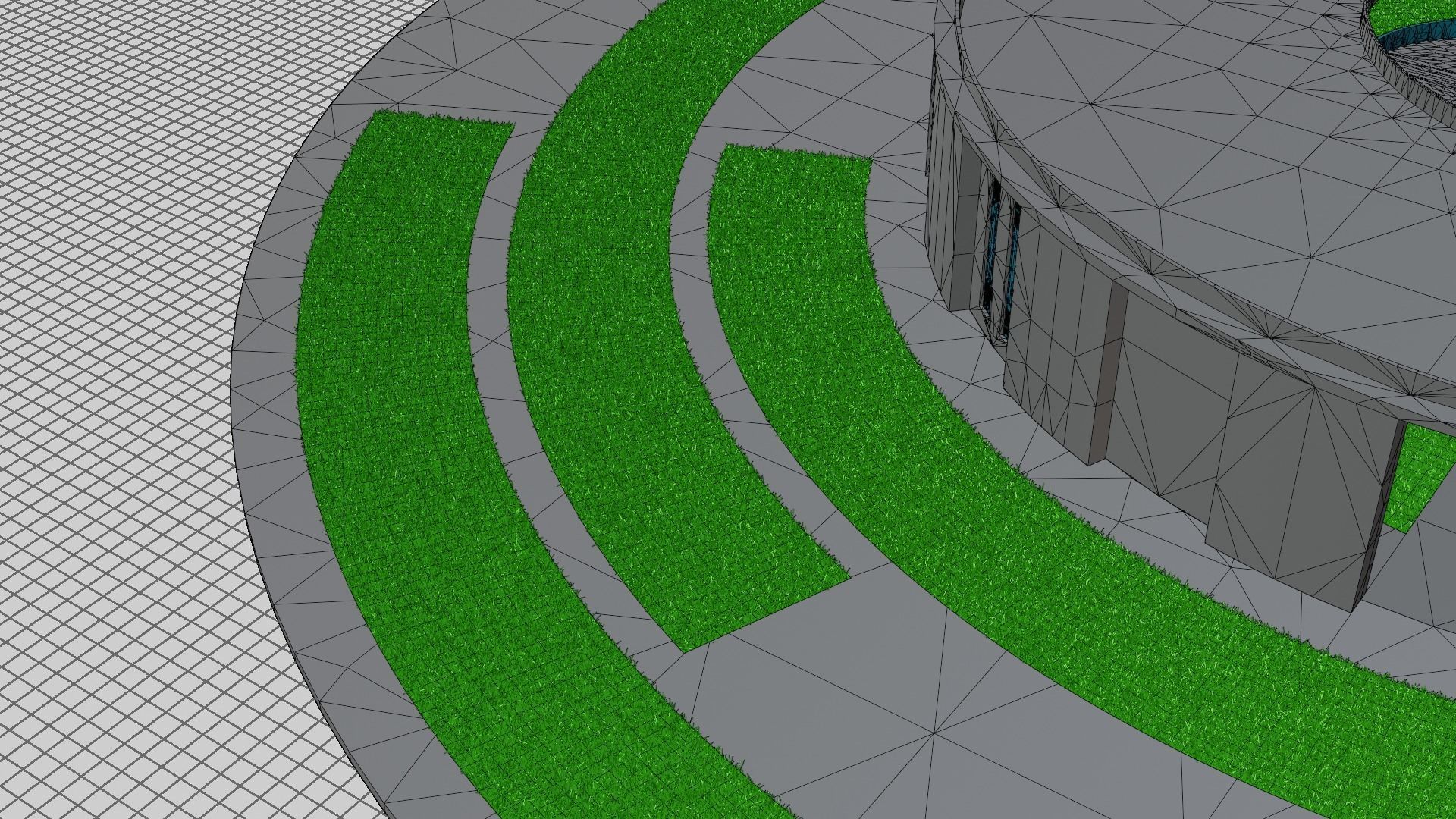 Concrete Royal Urban Round Pavilion 3D model | CGTrader