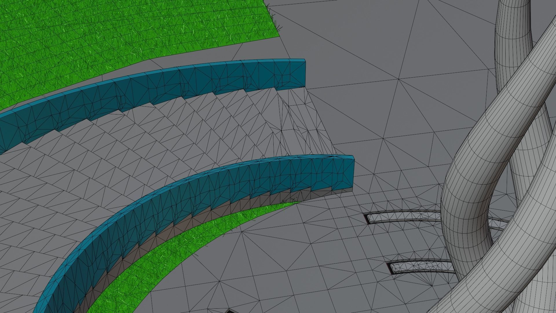 Concrete Royal Urban Round Pavilion 3D model | CGTrader