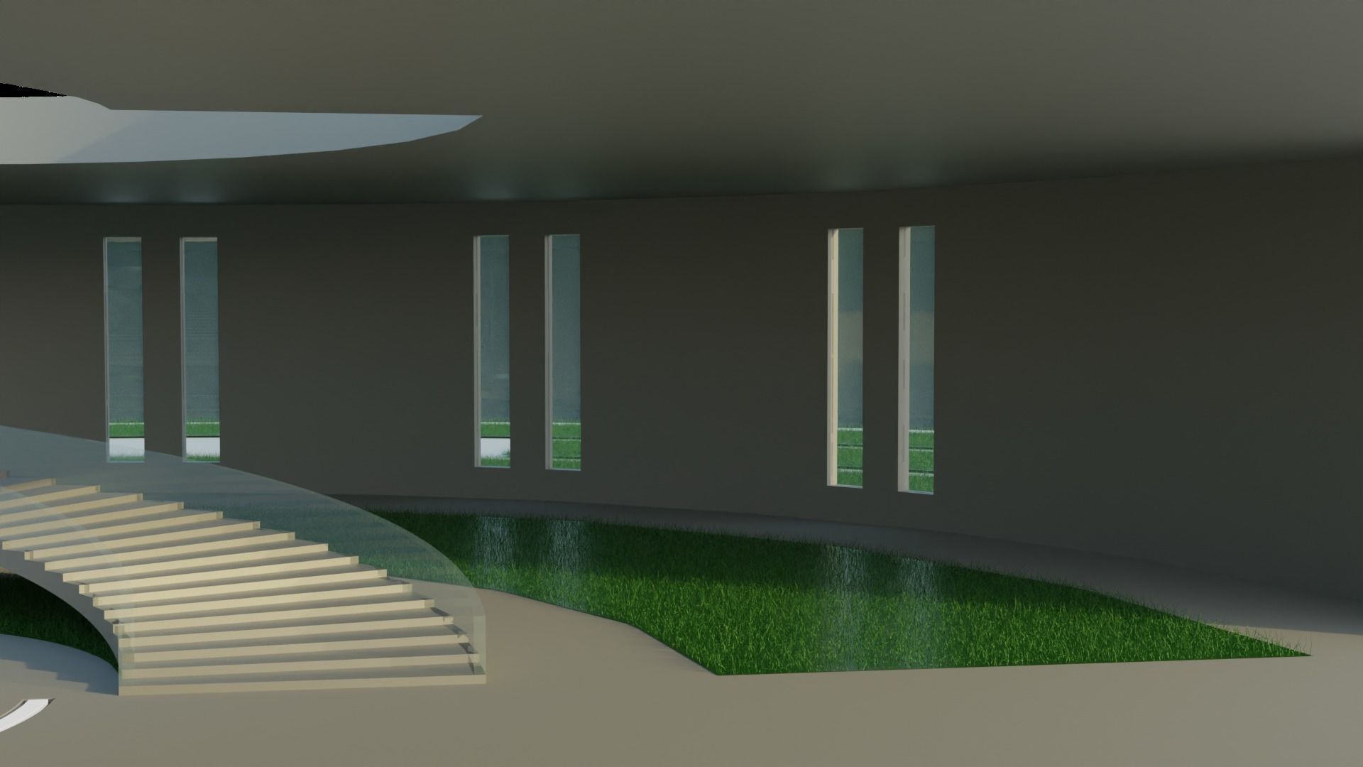 Concrete Royal Urban Round Pavilion 3D model | CGTrader
