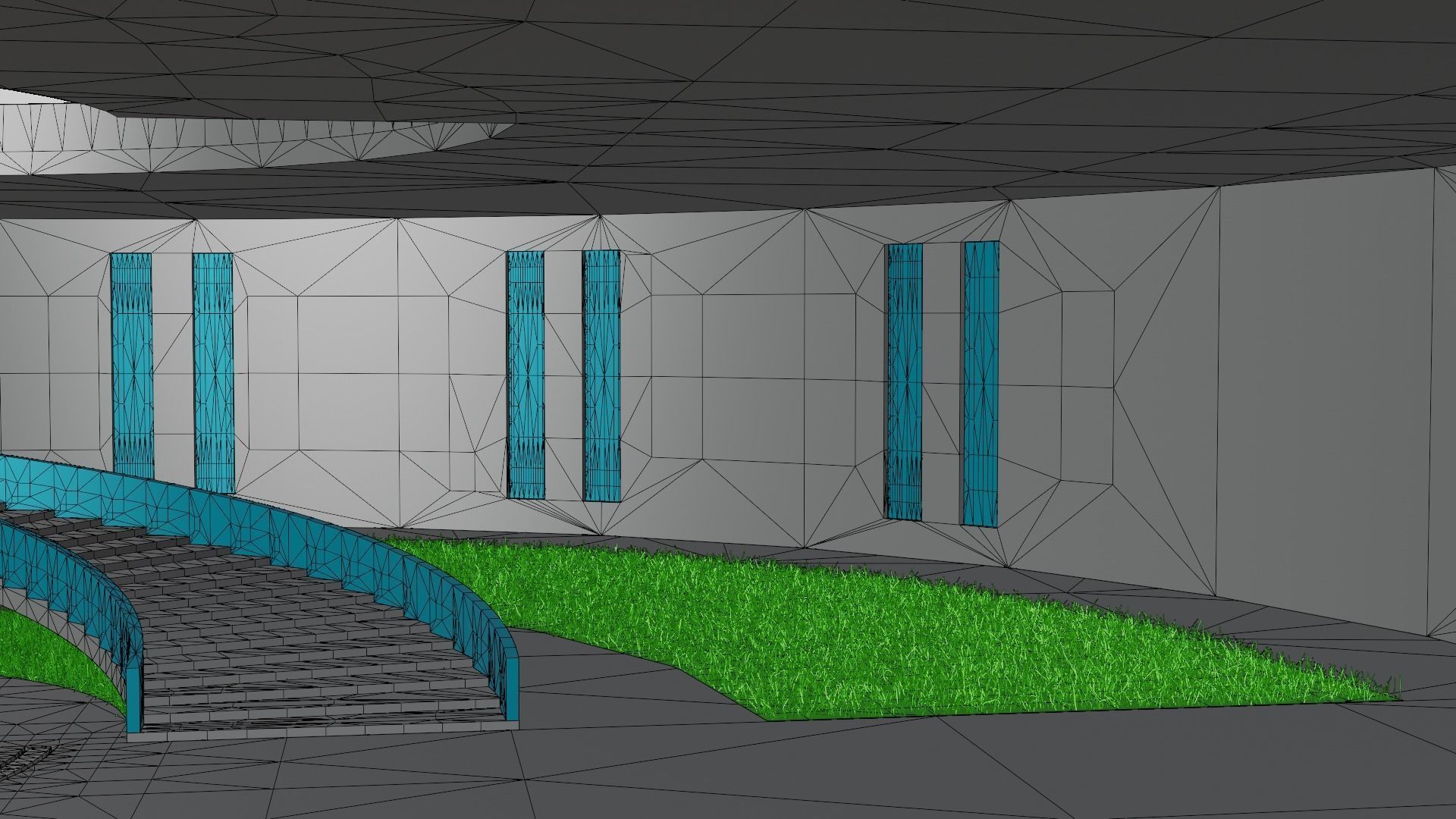 Concrete Royal Urban Round Pavilion 3D model | CGTrader